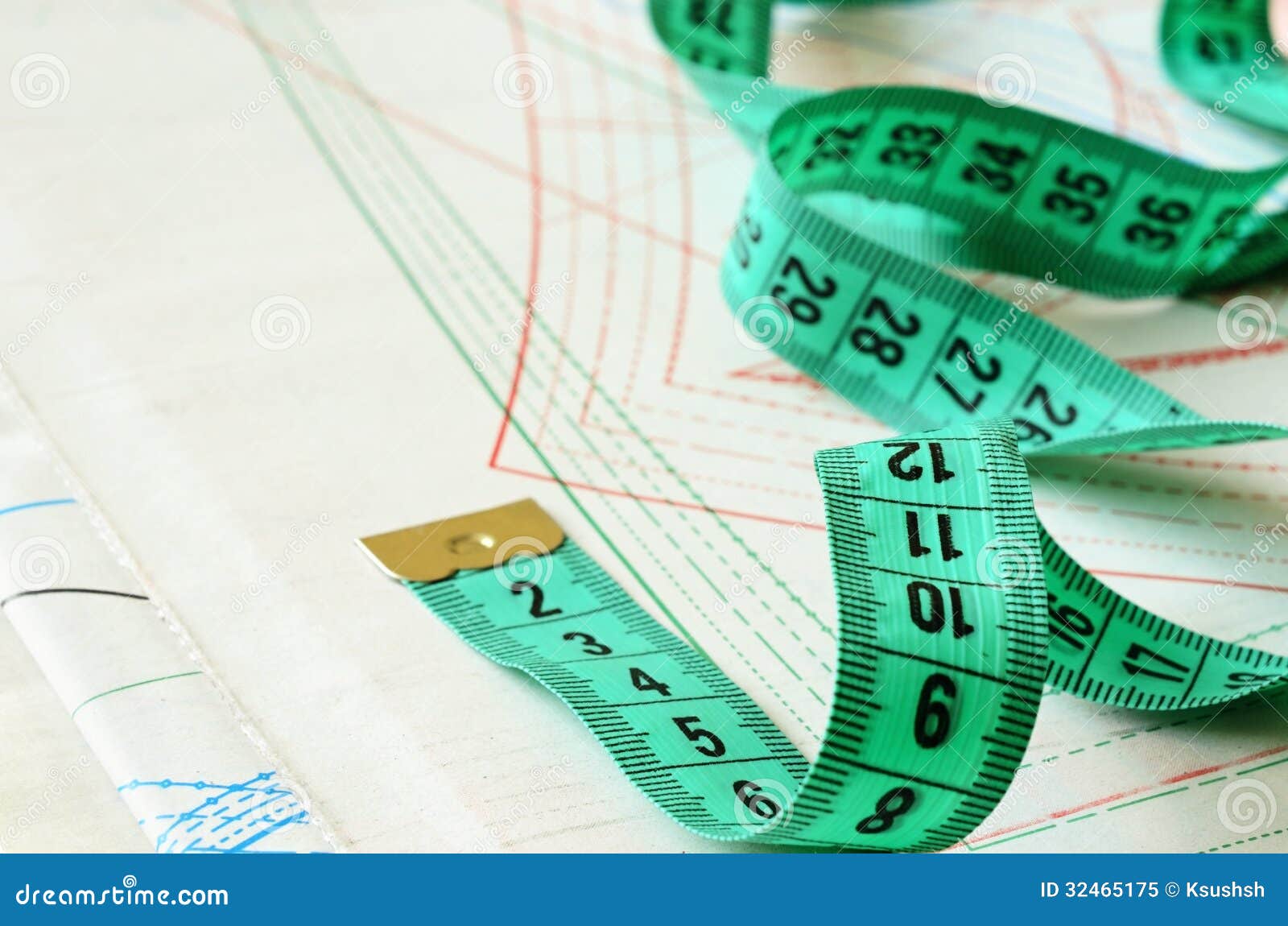 Measuring tape on patterns stock image. Image of macro - 32465175