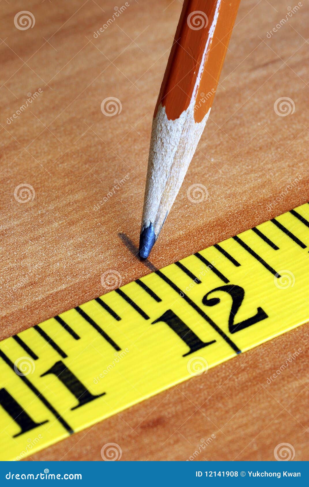 Measuring Tape and Pencil are Tools for Carpenters Stock Photo - Image ...