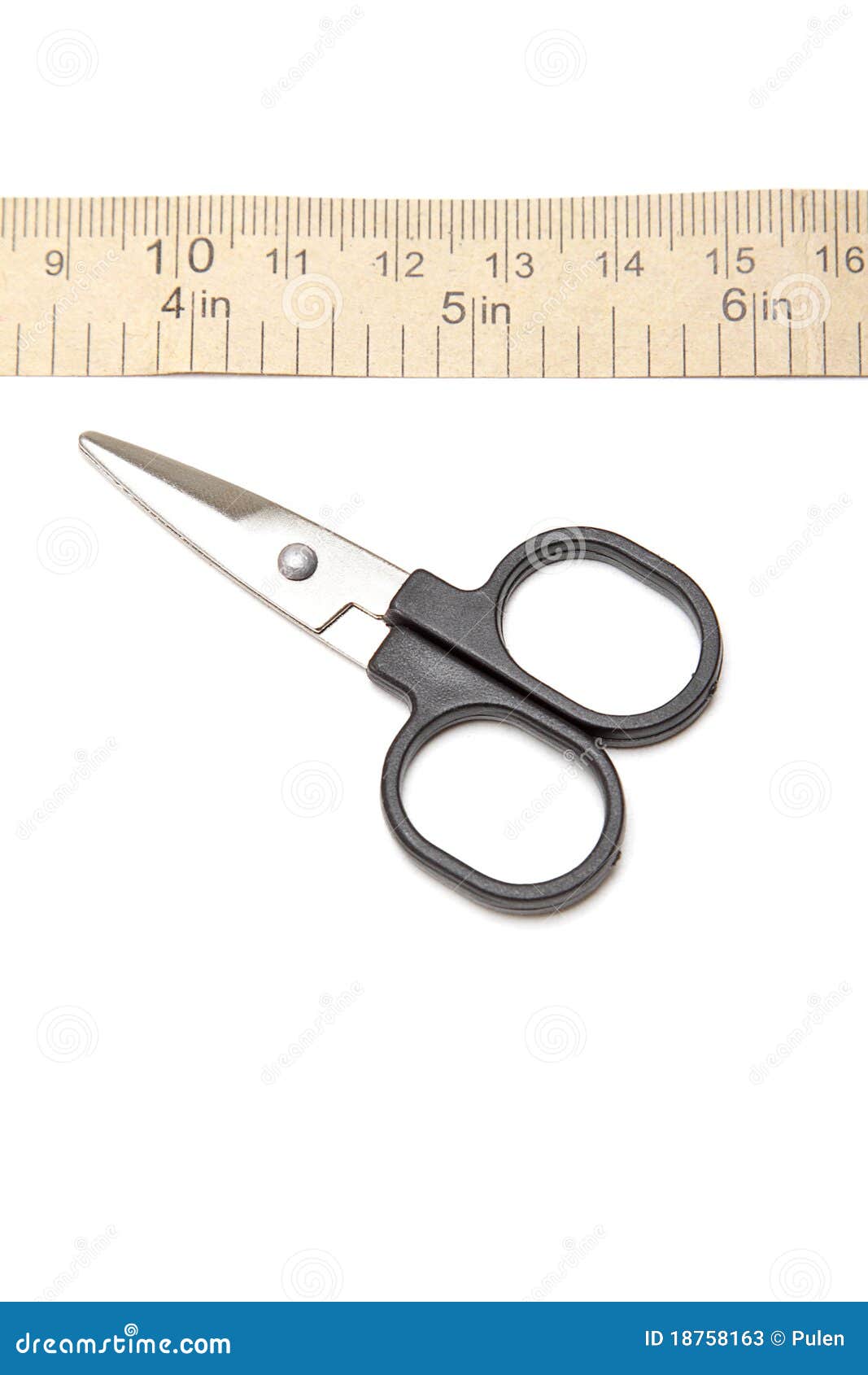 Measuring Tape and Scissors Stock Image - Image of meter, measure: 18758163