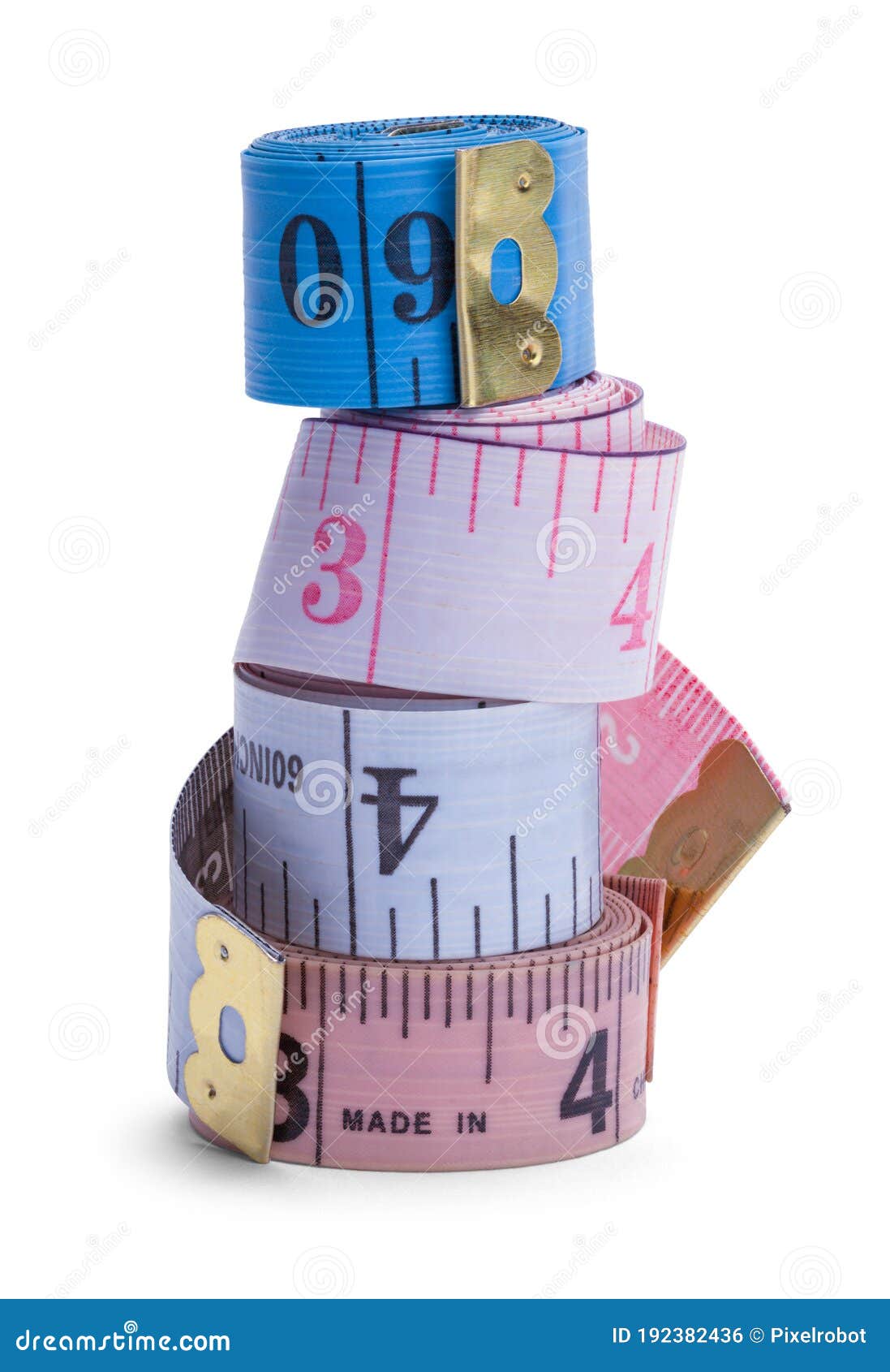 Measuring Tape Stack stock photo. Image of centimeter - 192382436