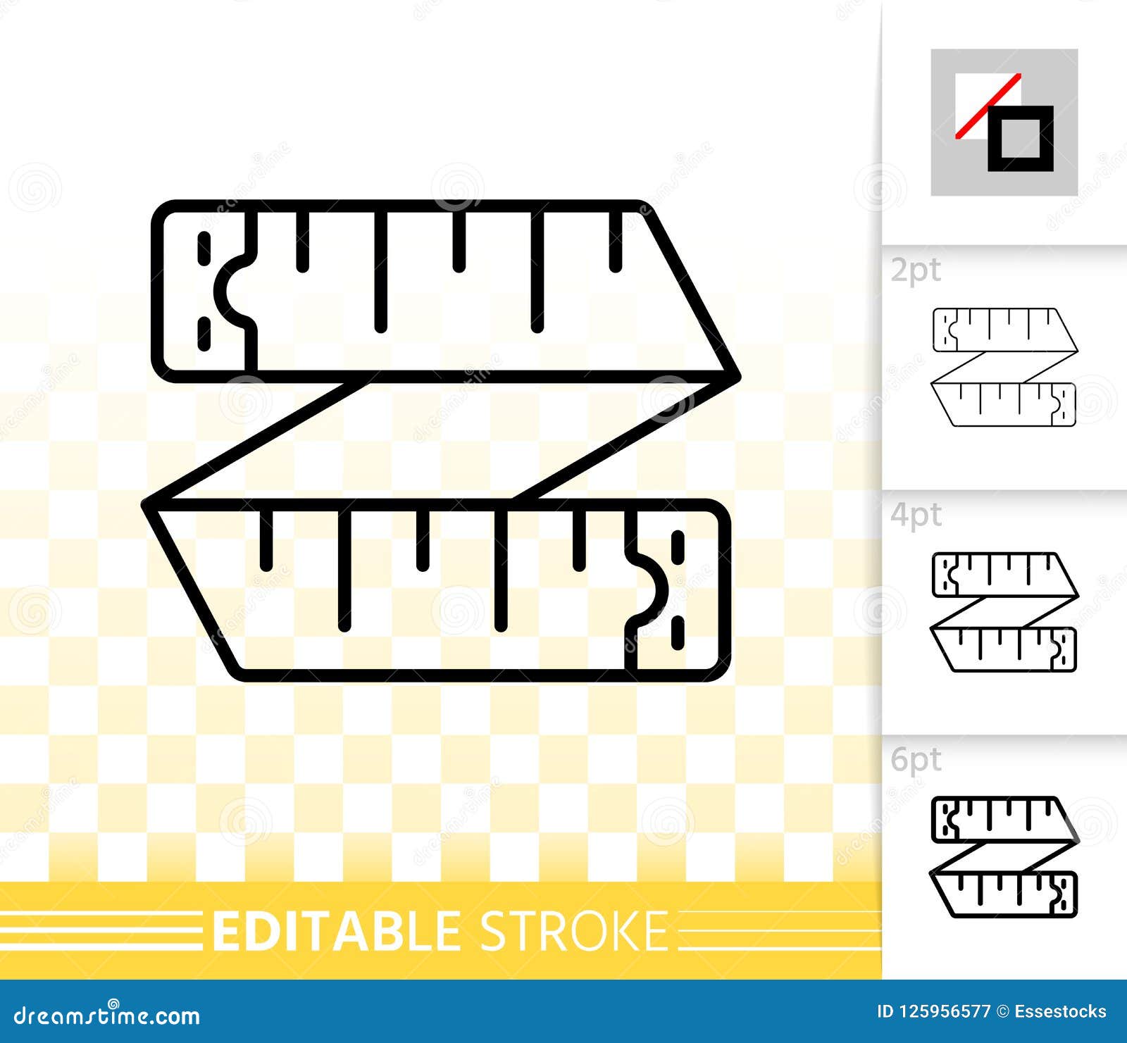 Measuring Tape Simple Black Line Vector Icon Stock Vector ...
