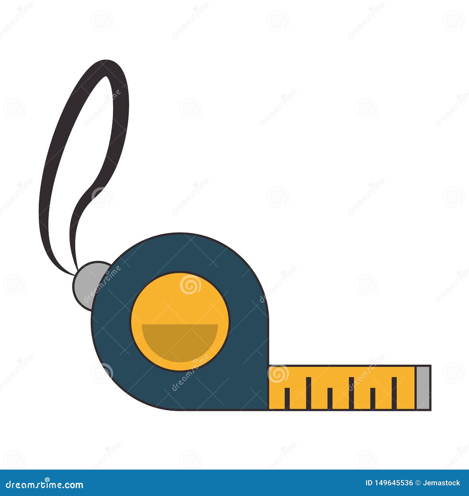 Measuring Tape Tool Icon Cartoon Stock Vector - Illustration of ...