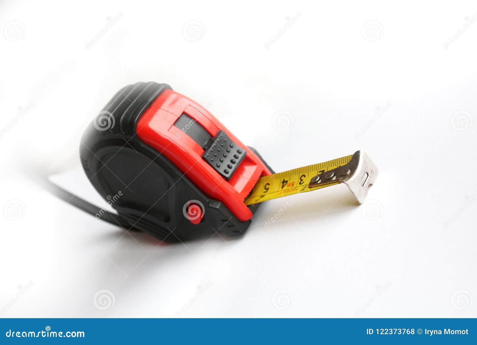 Measuring Tape Tool on the White Background Stock Photo - Image of tool ...