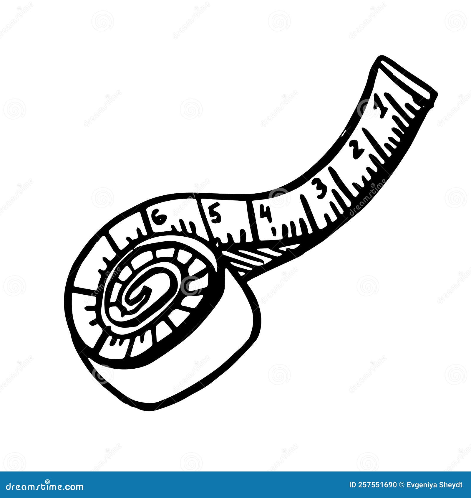 Measuring Tape. Vector Icon Black Silhouette Stock Vector ...