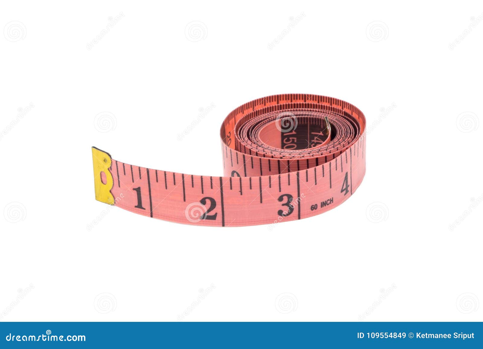 Measuring Tape on White Background Stock Image - Image of height ...