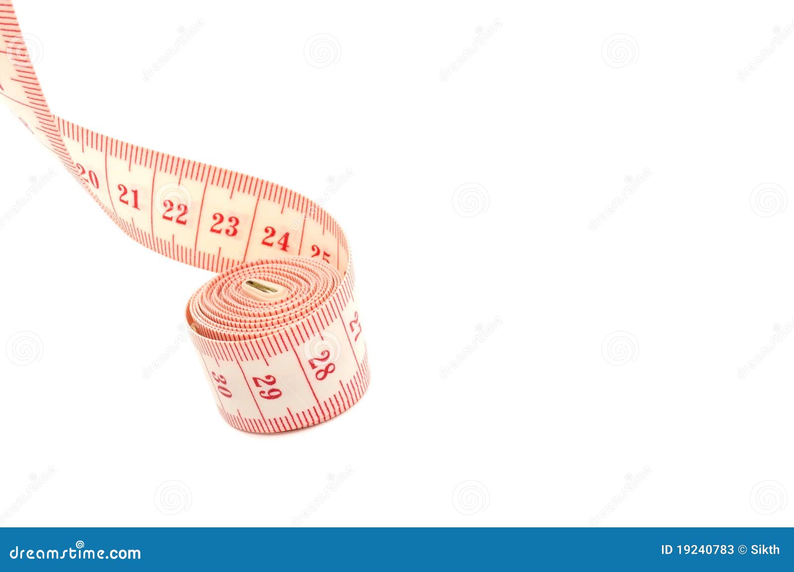 Measuring Tape On White Background Stock Image - Image of dimension ...