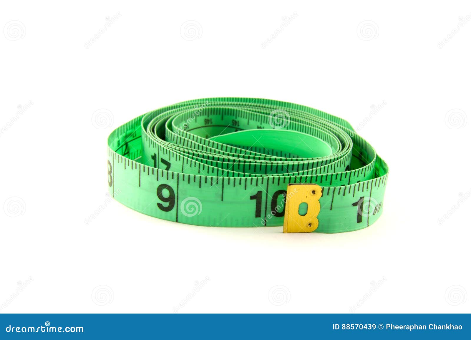 Measuring Tape on White Background Stock Image - Image of closeup ...