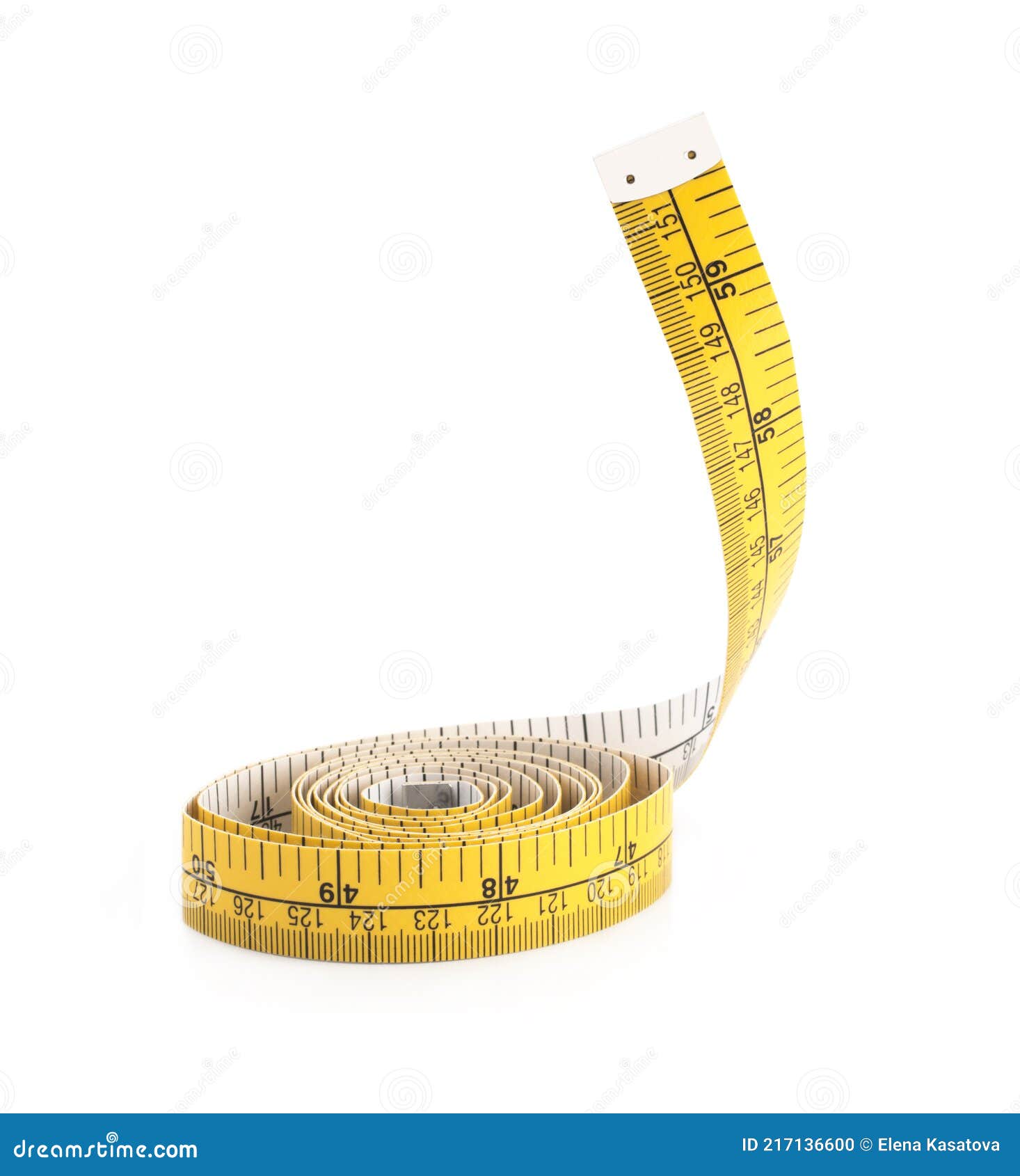Measuring Tape on a White Background. Centimeter Tape for Sewing ...