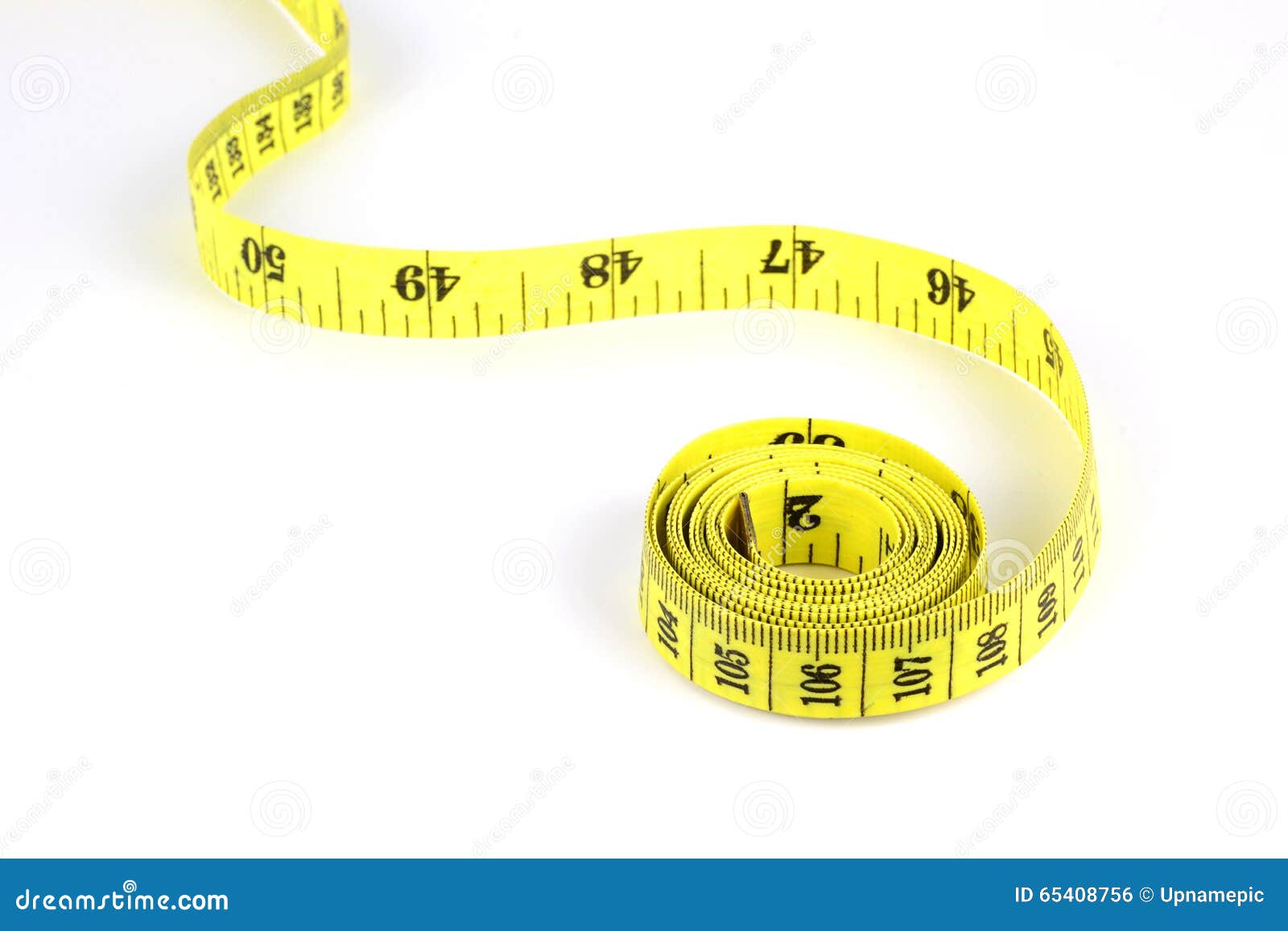 Measuring Tape on White Background. Stock Photo - Image of equipment ...