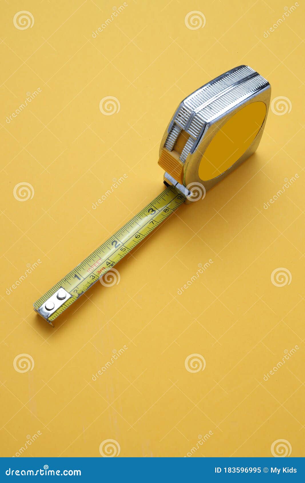 Measuring Tape ,measuring Tape on Yellow Background Stock Image - Image ...
