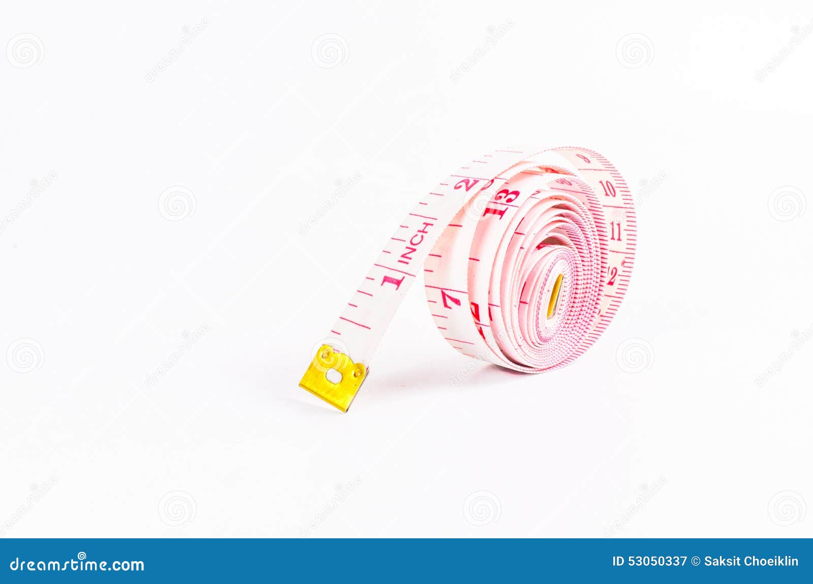 Measuring Tapes Isolated on White Background Stock Image - Image of ...