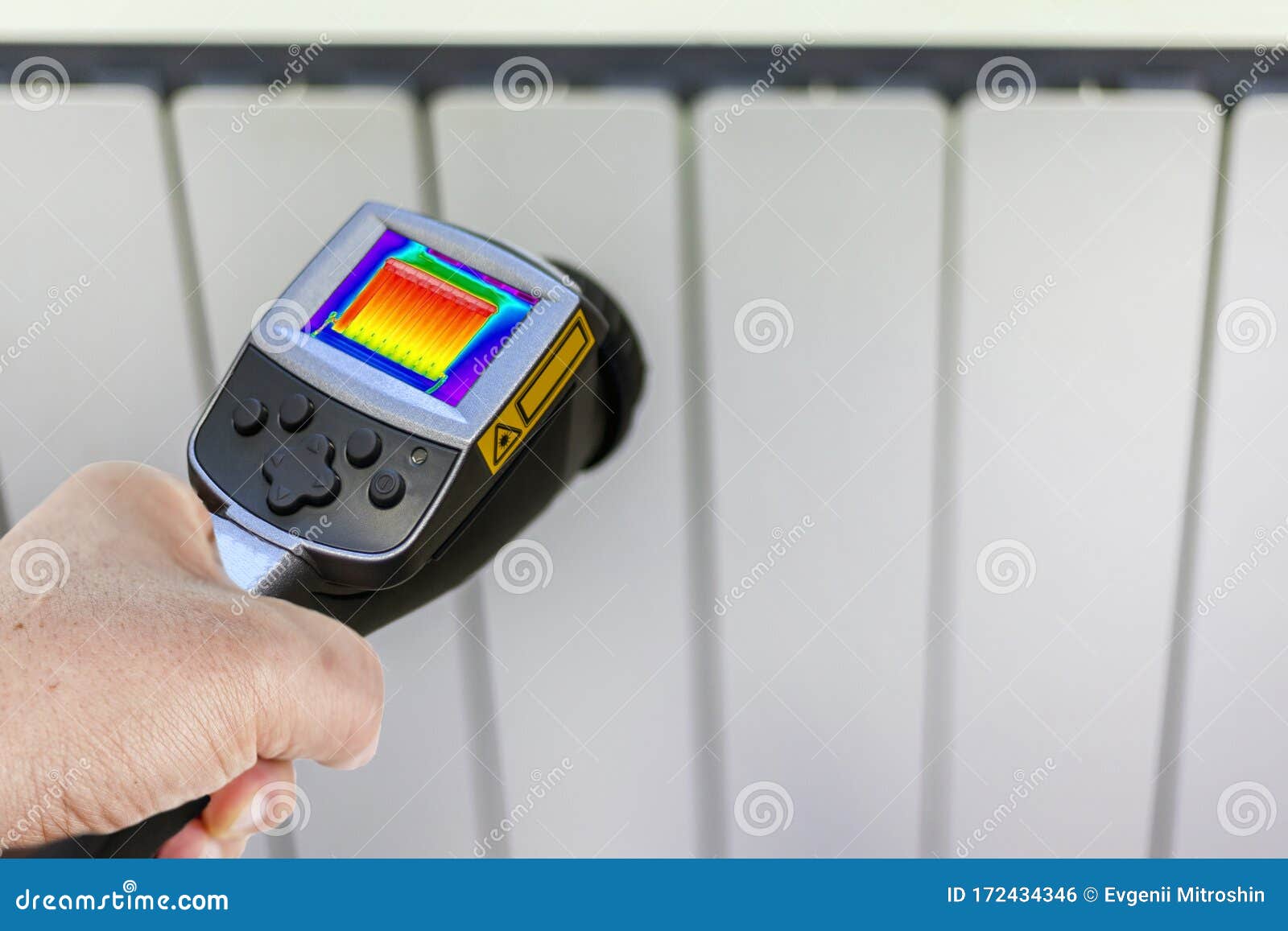 Measuring the Temperature of the Heater Using a Thermal Imager Stock ...