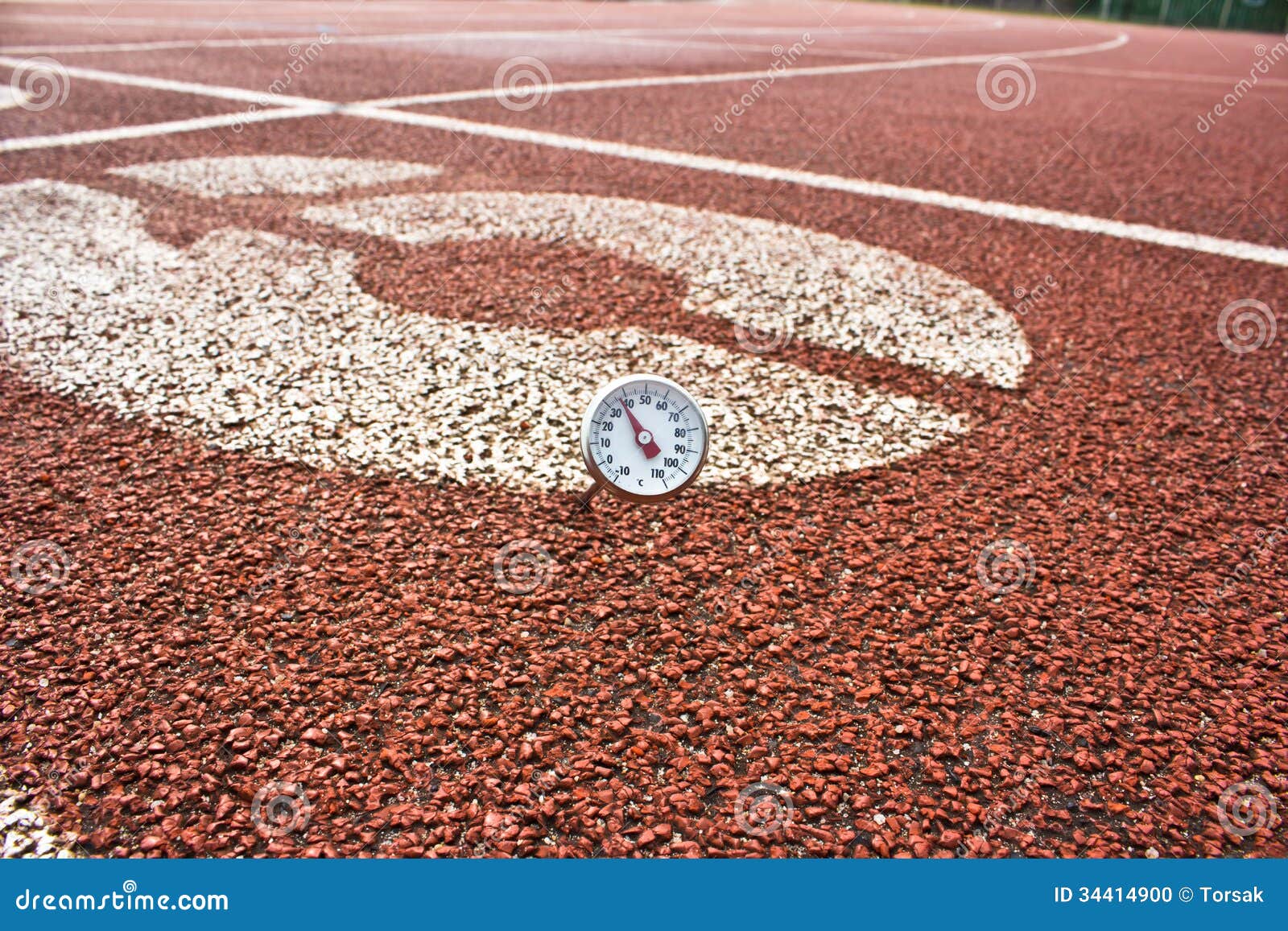Measuring temperature stock photo. Image of athlete, exercise - 34414900