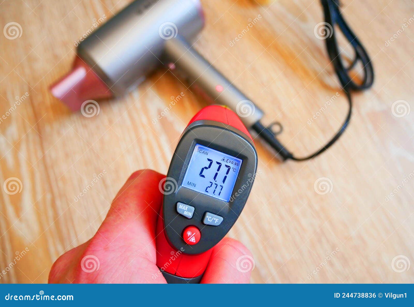 Pyrometer for Measuring Temperature. Measuring the Temperature of a ...