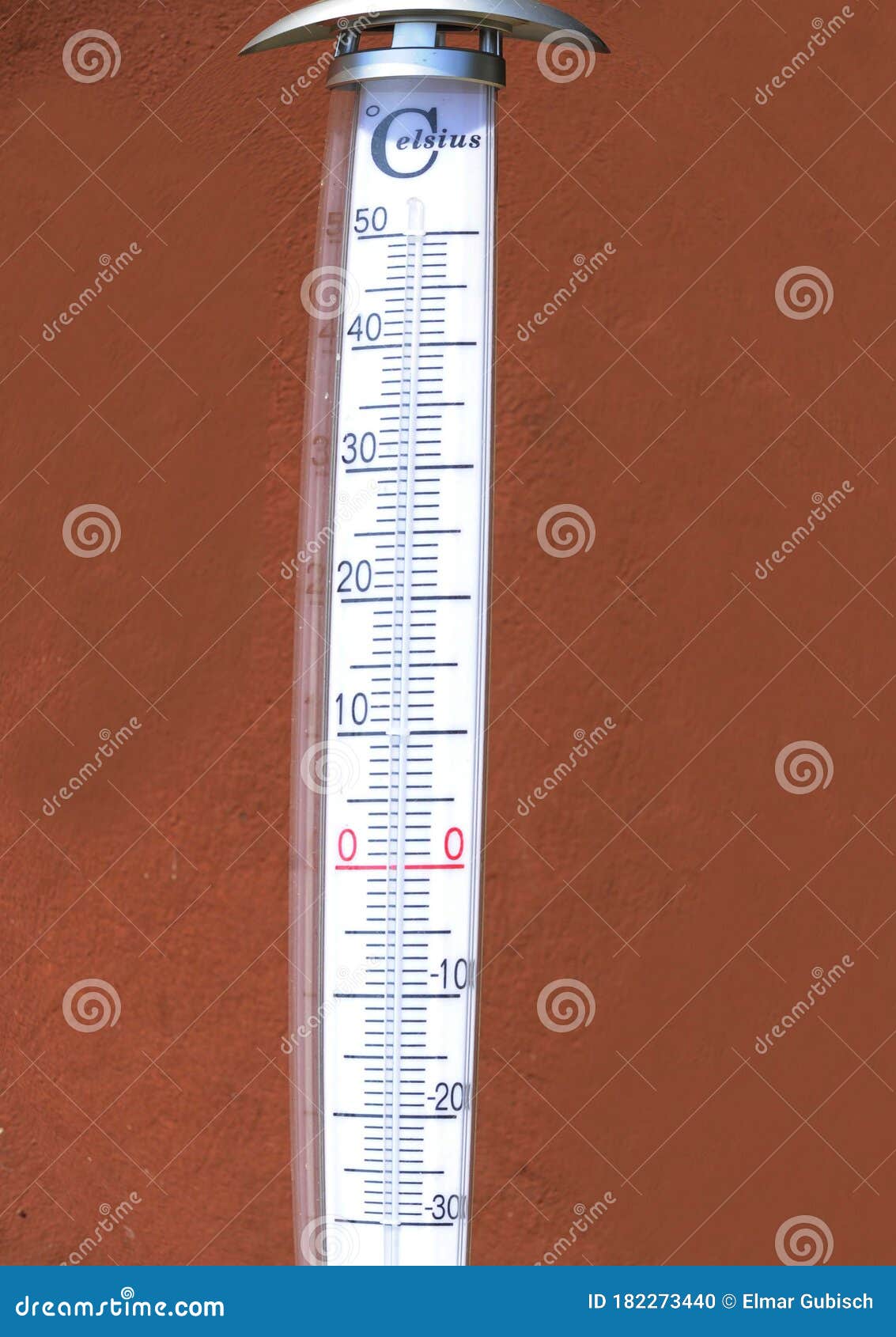 Measuring the Temperature with a Thermometer Stock Photo - Image of ...