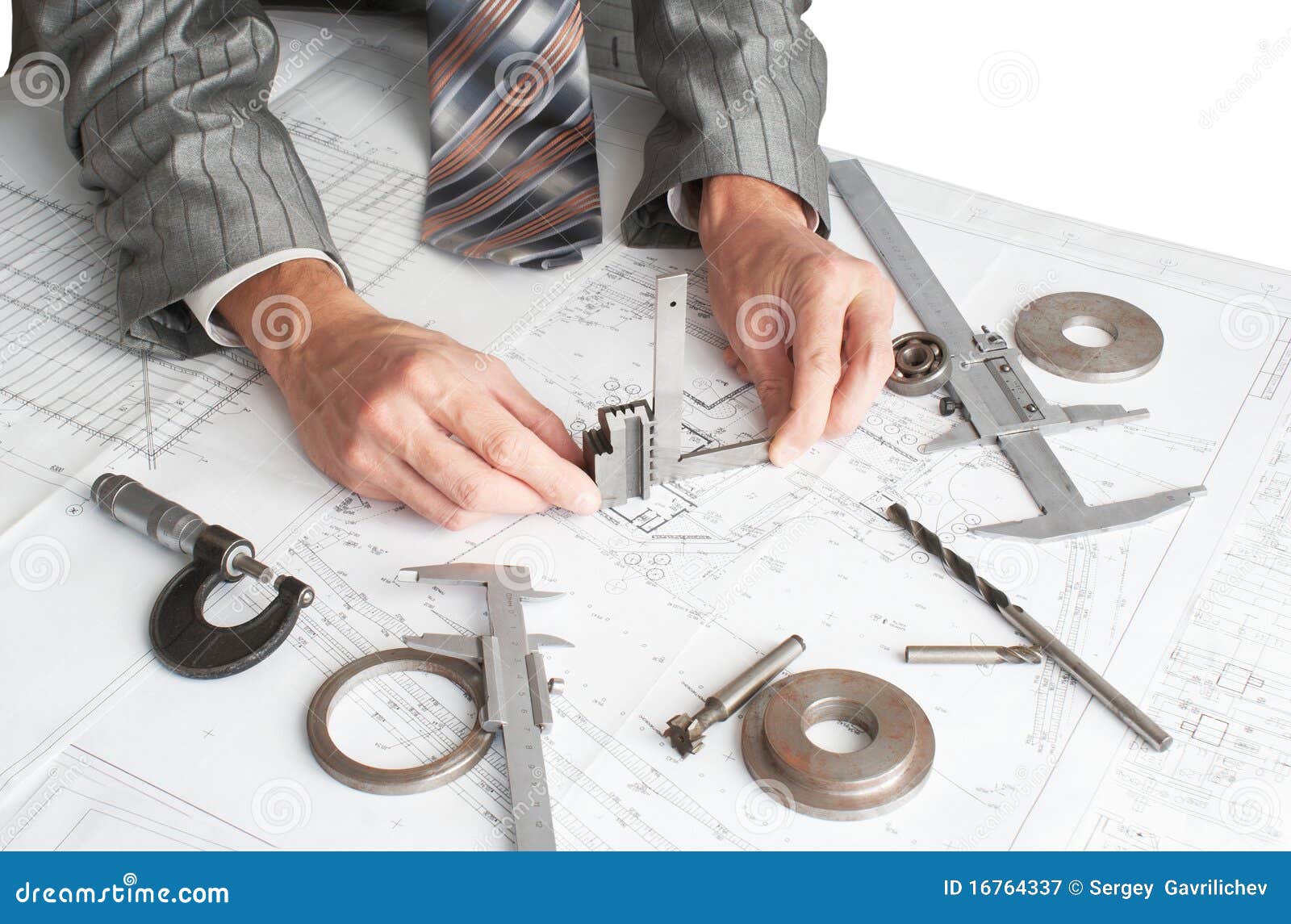 The measuring tool stock image. Image of diameter, hand - 16764337