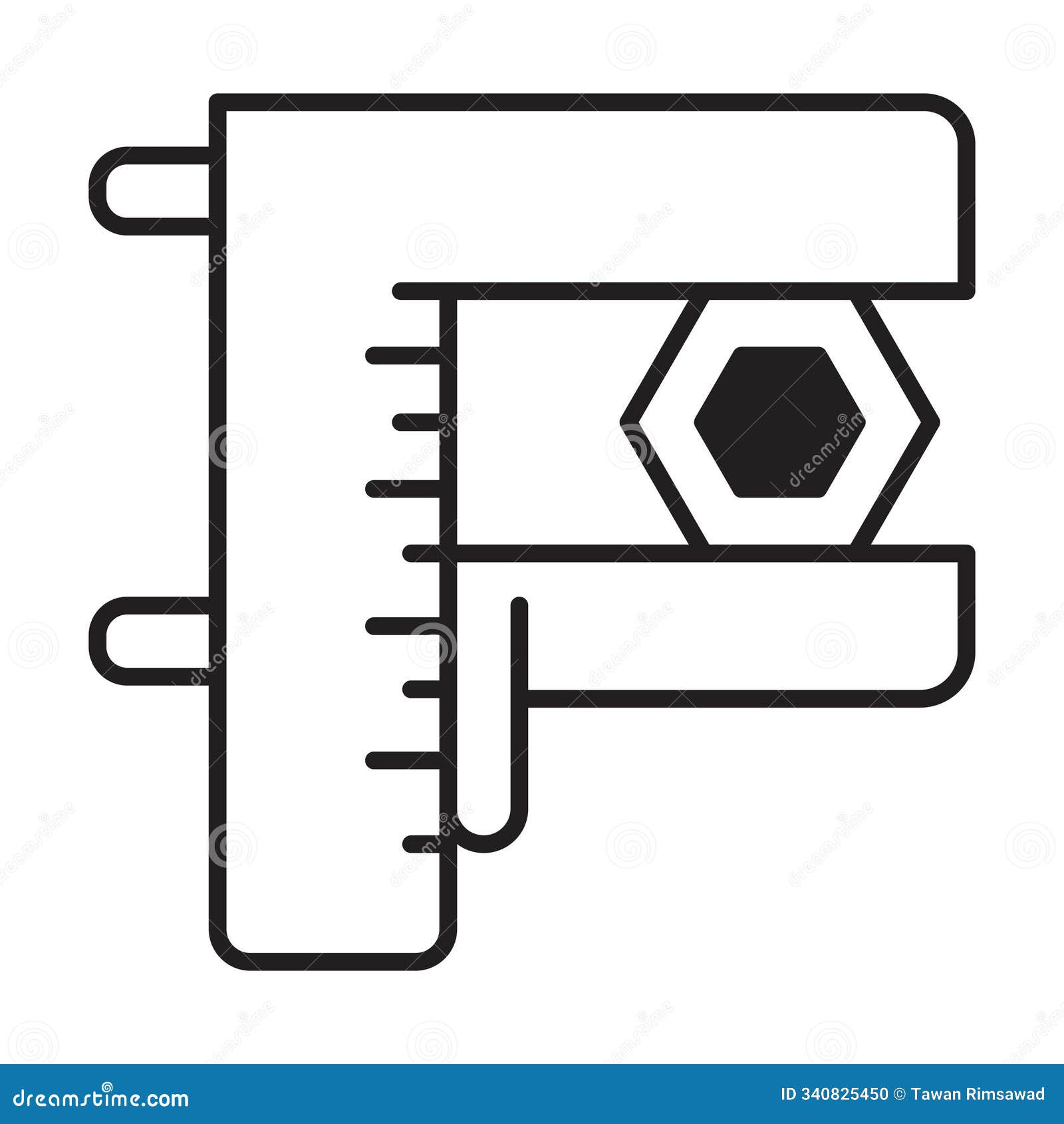 Measuring Tools Icon Vector Stock Illustration - Illustration of gear ...