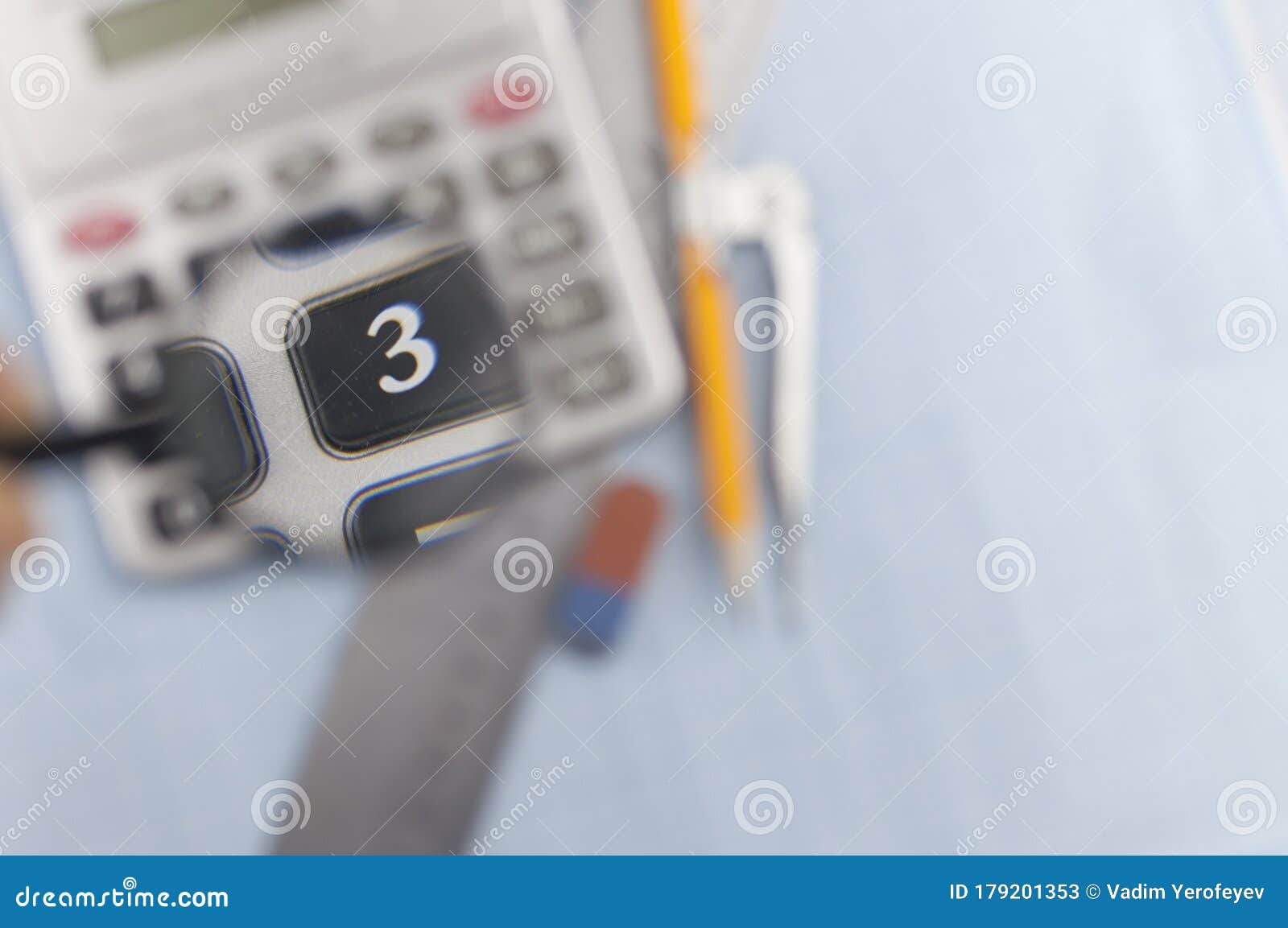 Measuring Tools Above Blue Graph Paper Stock Image - Image of ...