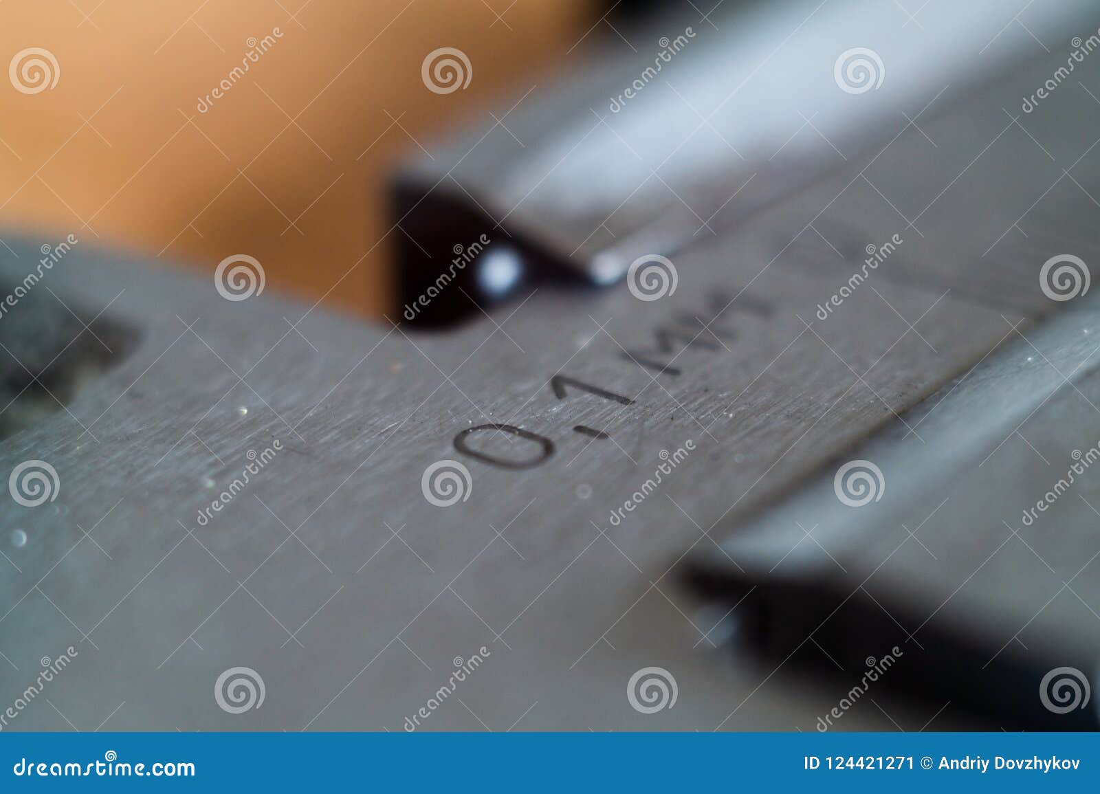 Measuring Tools. Caliper Close-up. Scale of Division on a Tool. Stock ...