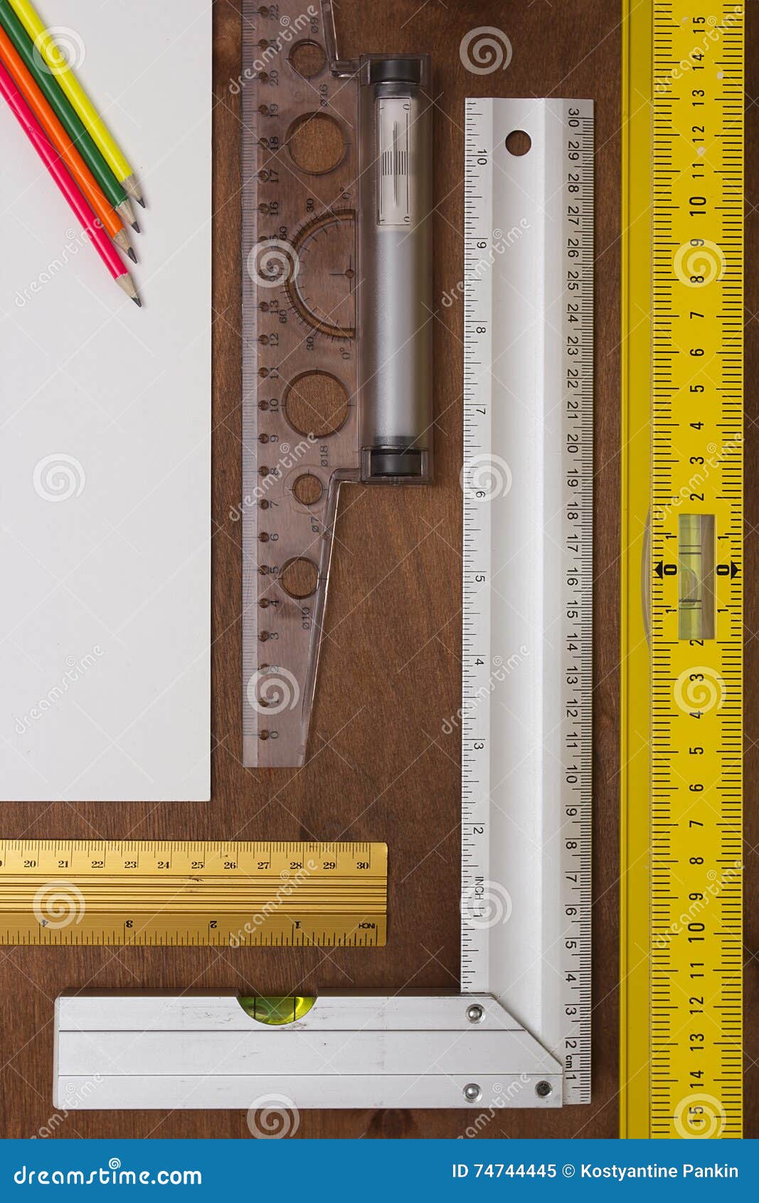 Measuring Tools Engineer stock image. Image of repair - 74744445