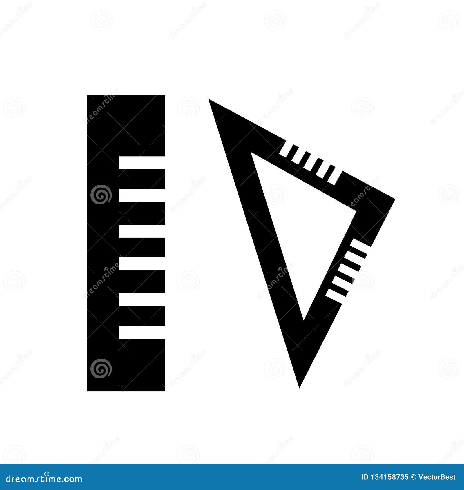 Measuring Tools Icon Vector Sign and Symbol Isolated on White ...