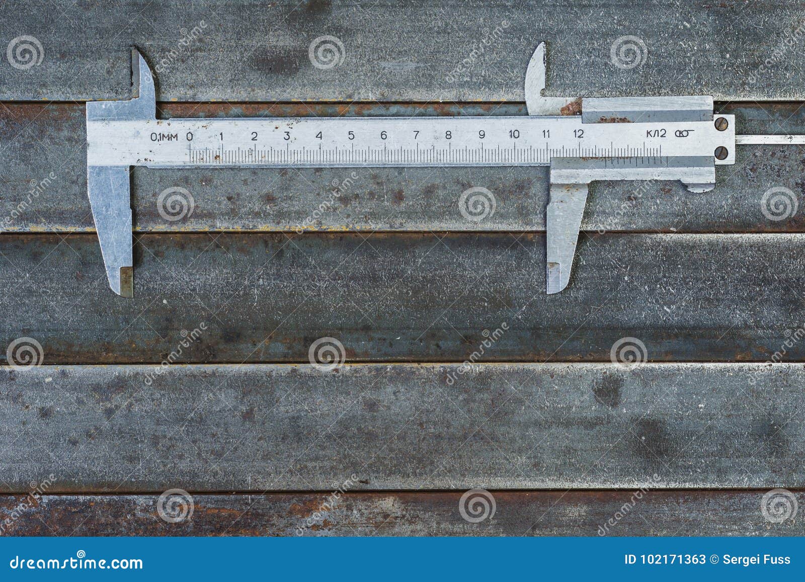 Measuring Tools, Metal Background. Background, Texture. Stock Image ...