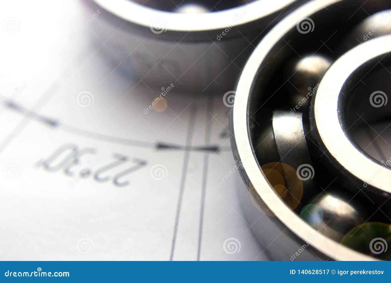 Measuring Tools Scattered in the Drawing, Engineering Work on the ...