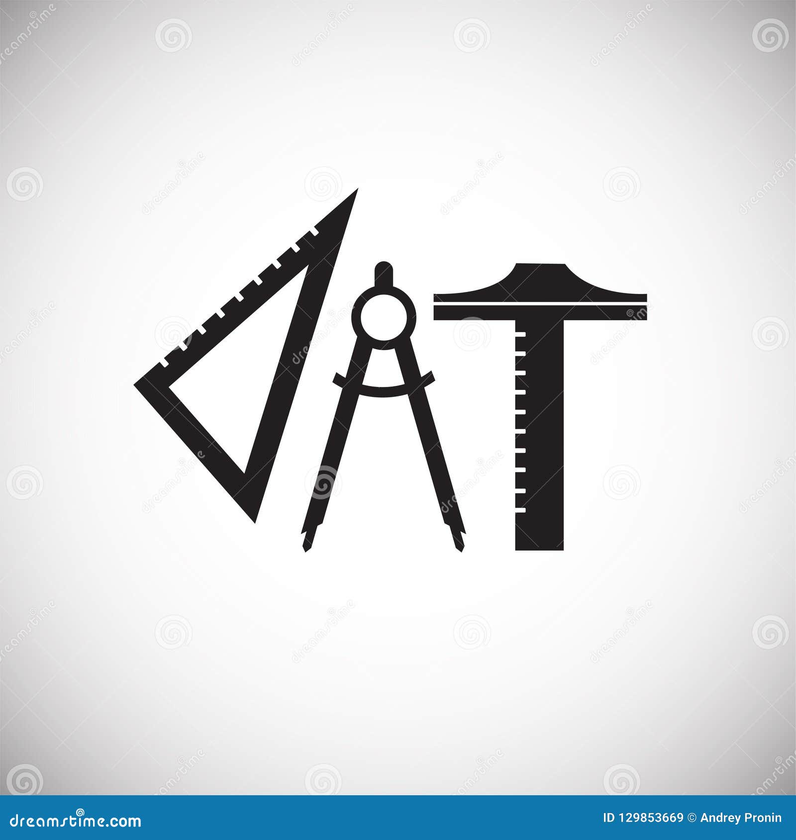 Measuring Tools on White Background Stock Vector - Illustration of ...