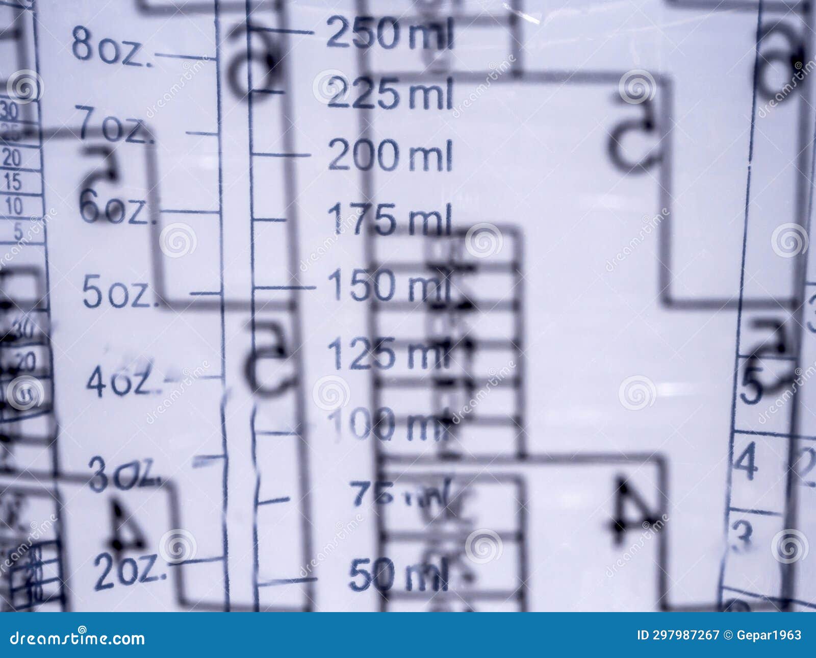 Measuring, Transparent, Plastic Beaker with Markings Stock Image ...