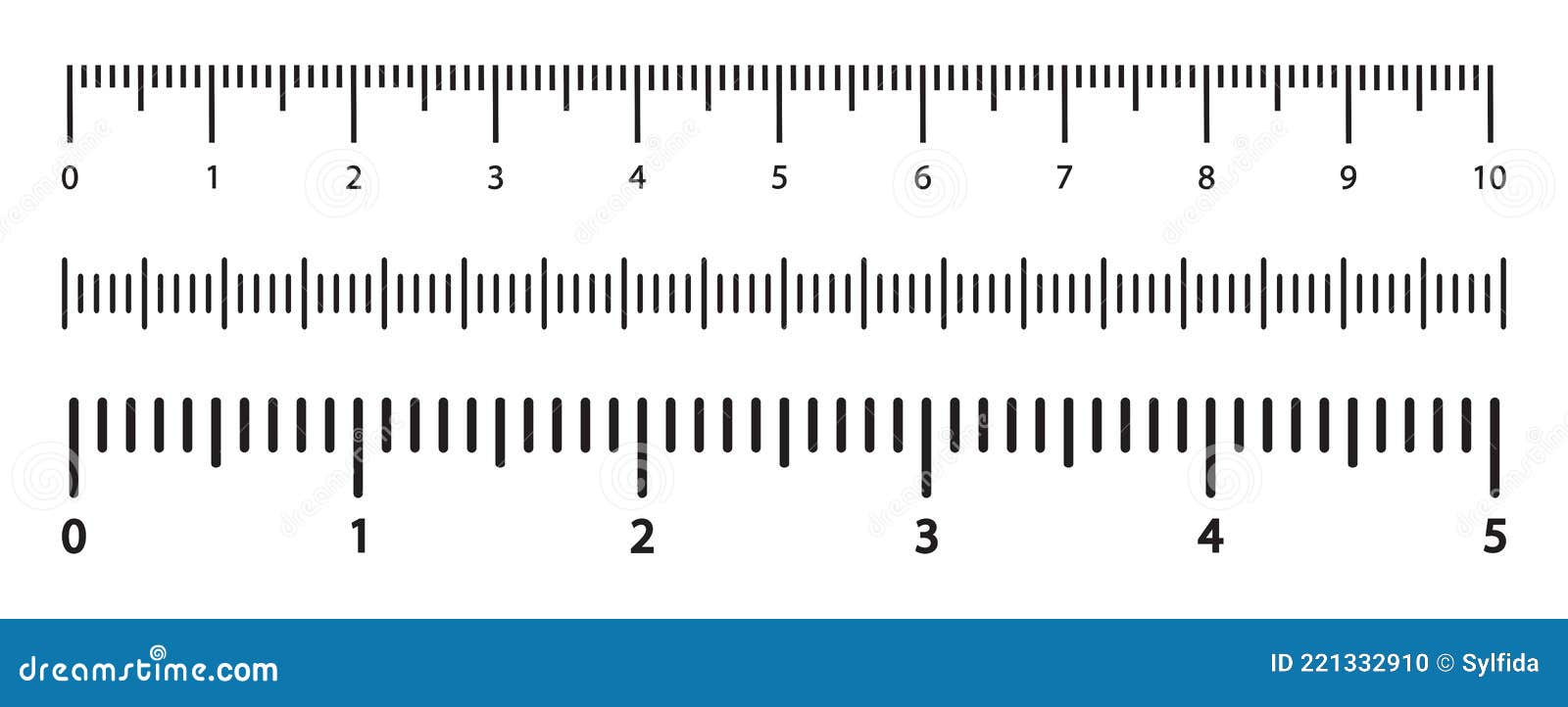 Measuring Vector Scale, Markup for Ruler Isolated on White Background ...