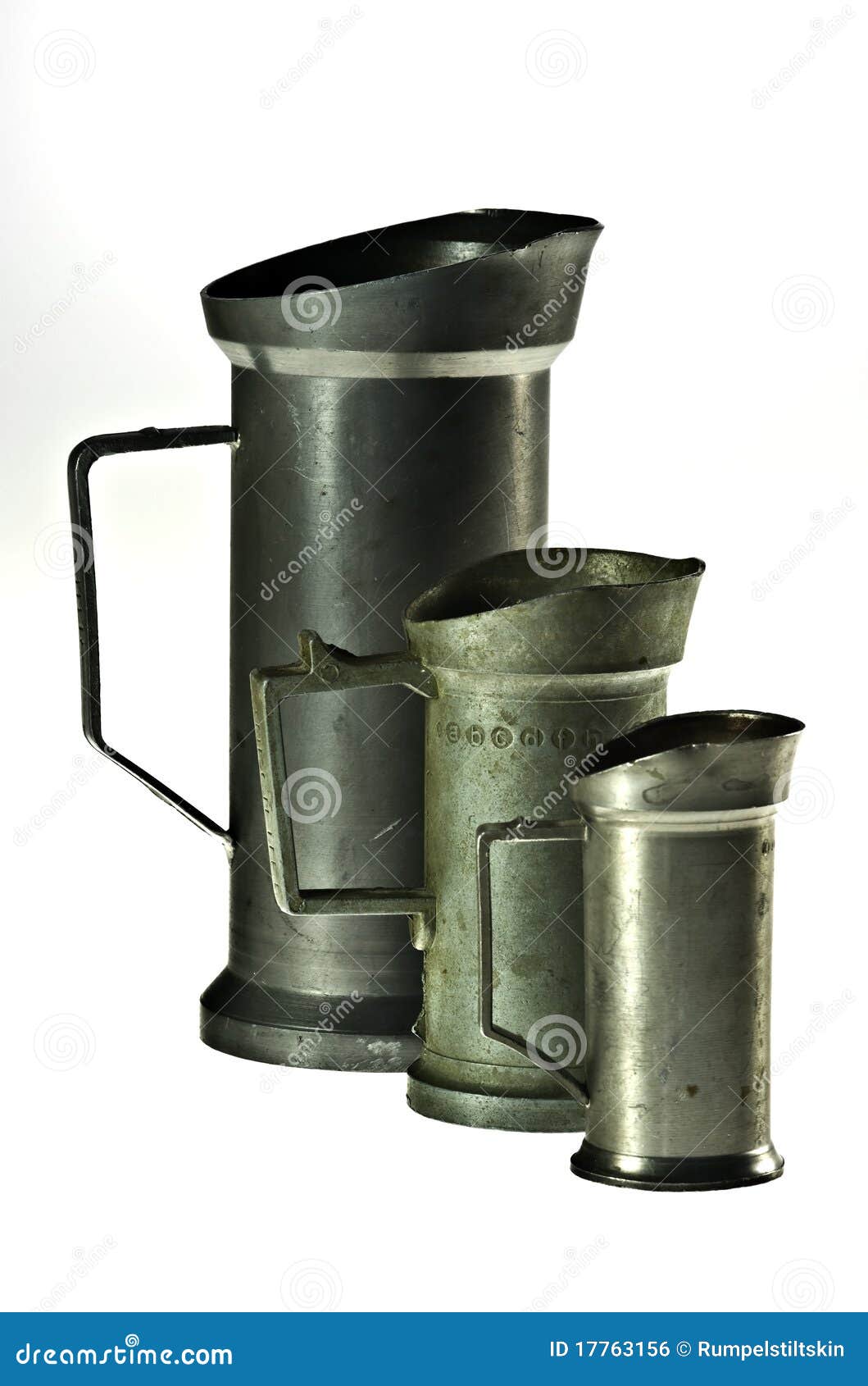 Measuring vessels stock photo. Image of metal, pewter - 17763156