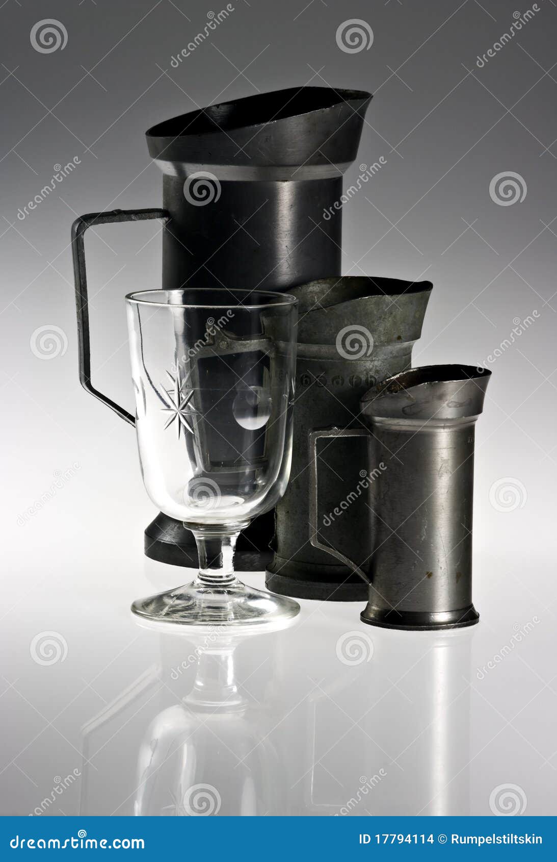Measuring vessels stock photo. Image of pewter, bowl - 17794114