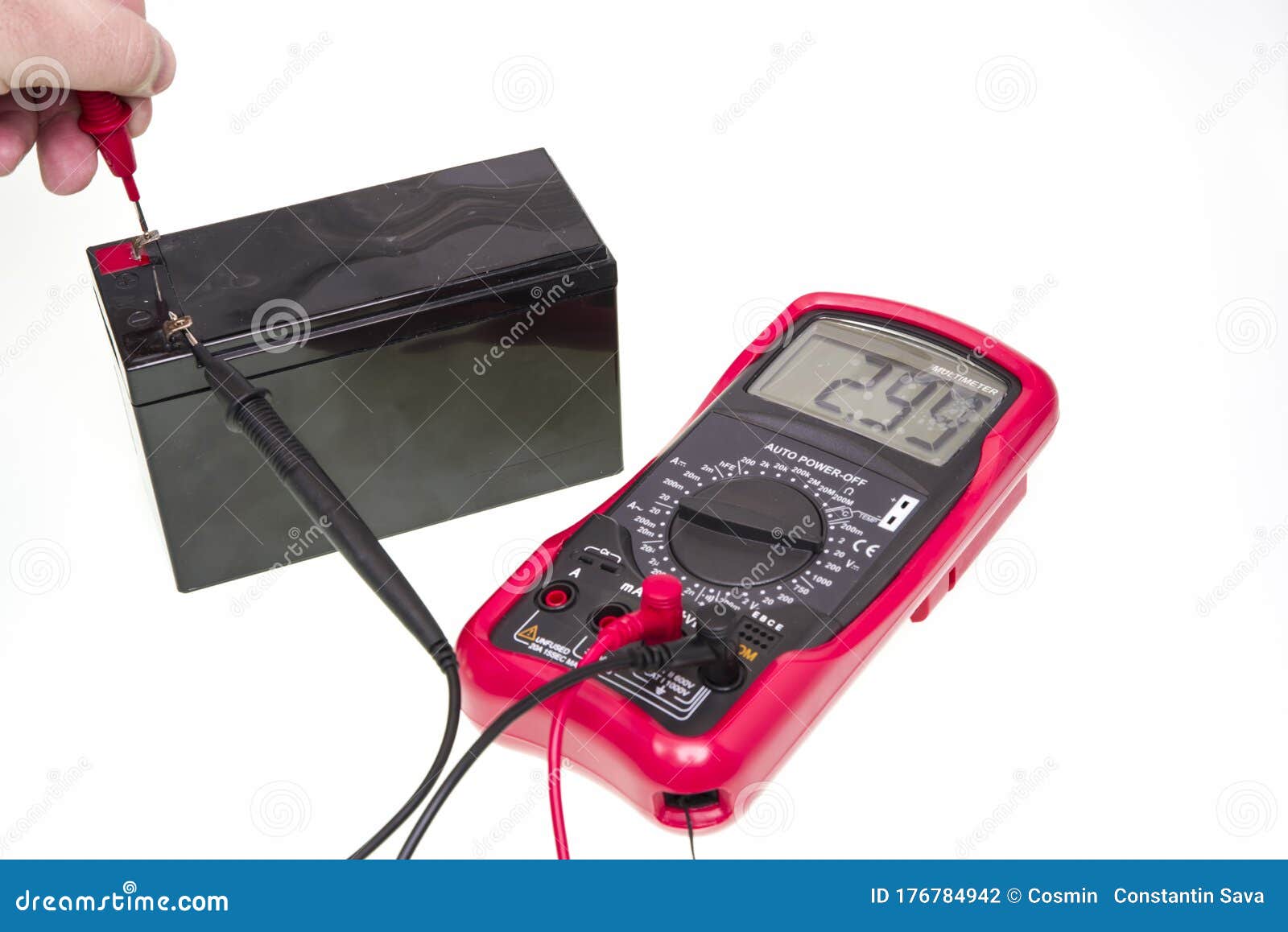 Measuring Voltage with Digital Multimeter Instrument Stock Photo ... Measuring Voltage with Digital Multimeter Instrument Stock Photo ...