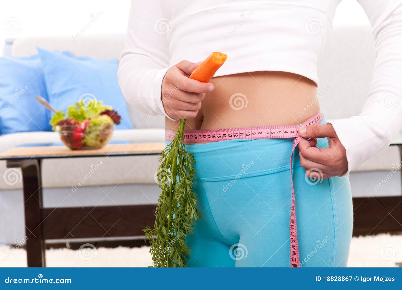 Measuring waist stock image. Image of food, diet, calories - 18828867
