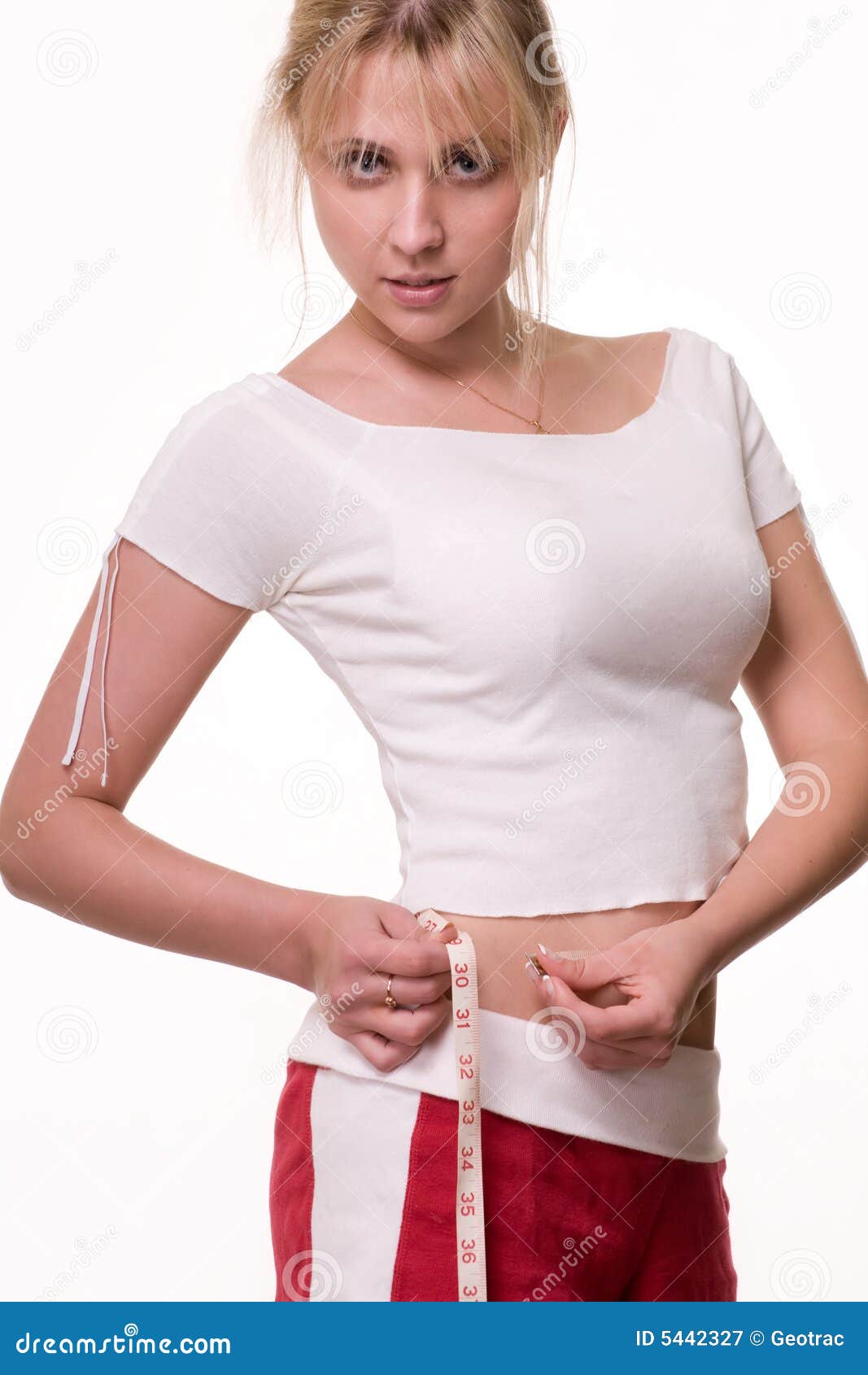 Measuring waist line stock image. Image of fitness, thin - 5442327