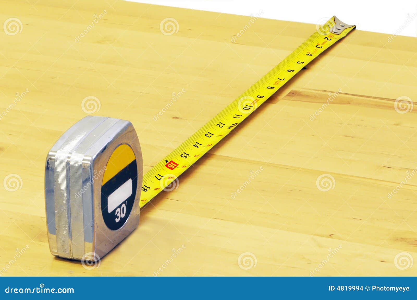 Measuring wooden board stock photo. Image of wooden, detail - 4819994
