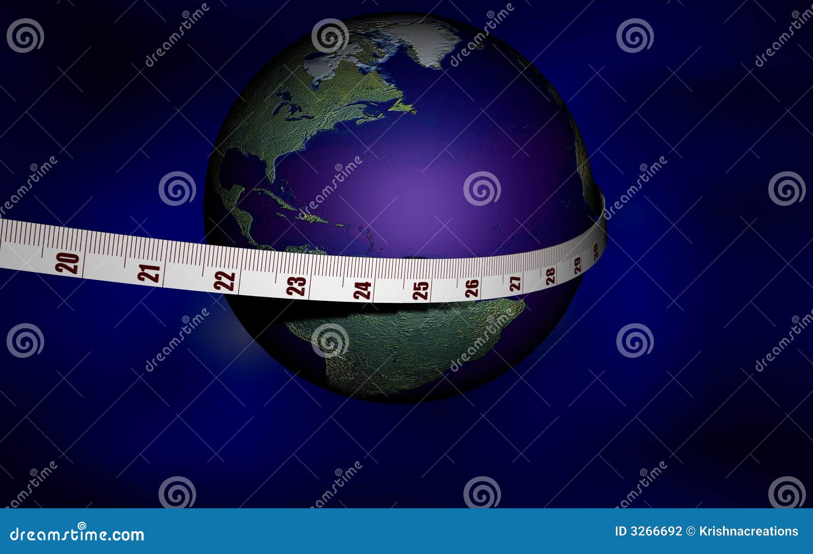 Measuring the World Using a Me Stock Illustration - Illustration of ...