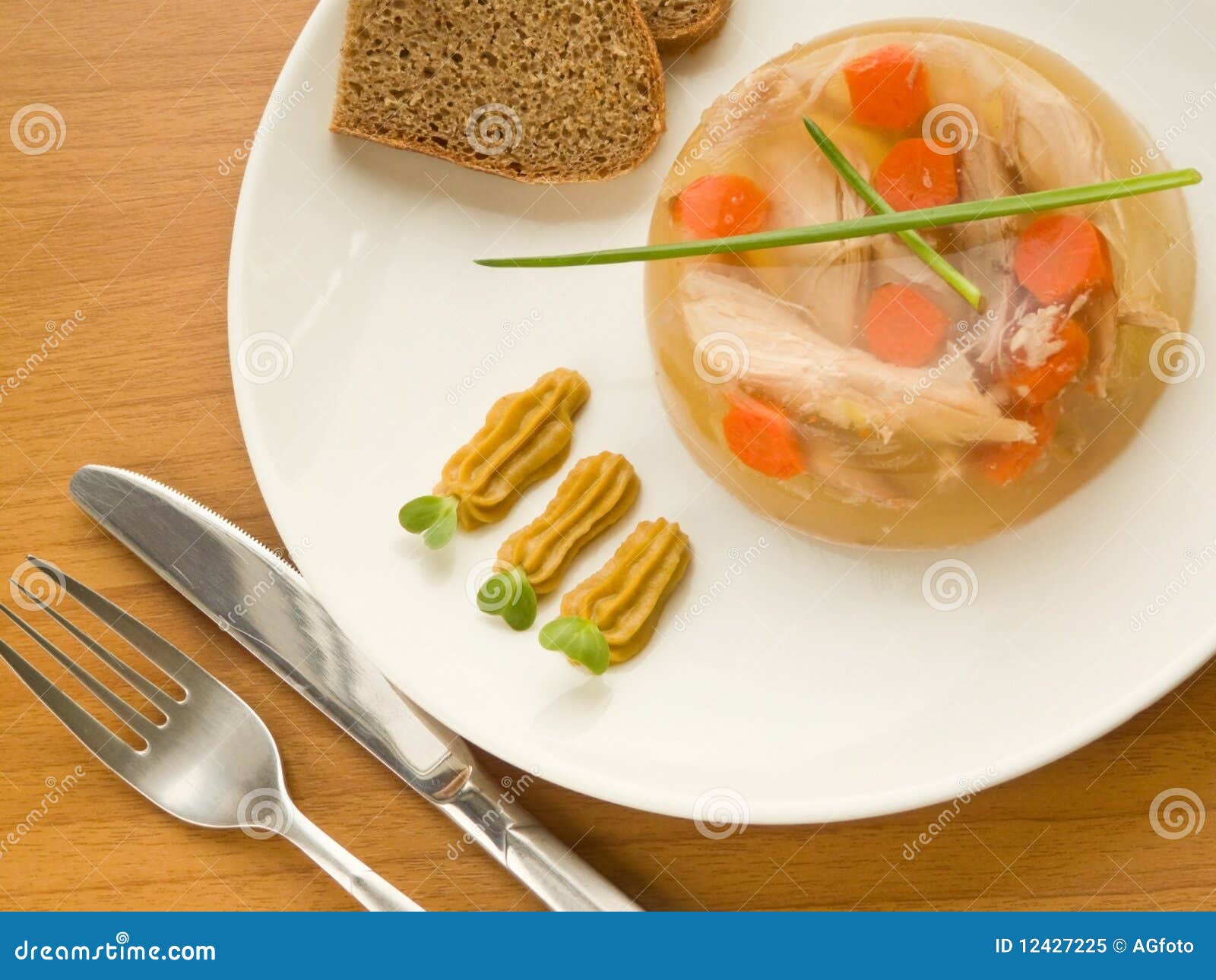 Meat aspic stock image. Image of dinner, gelatin, nutrition - 12427225