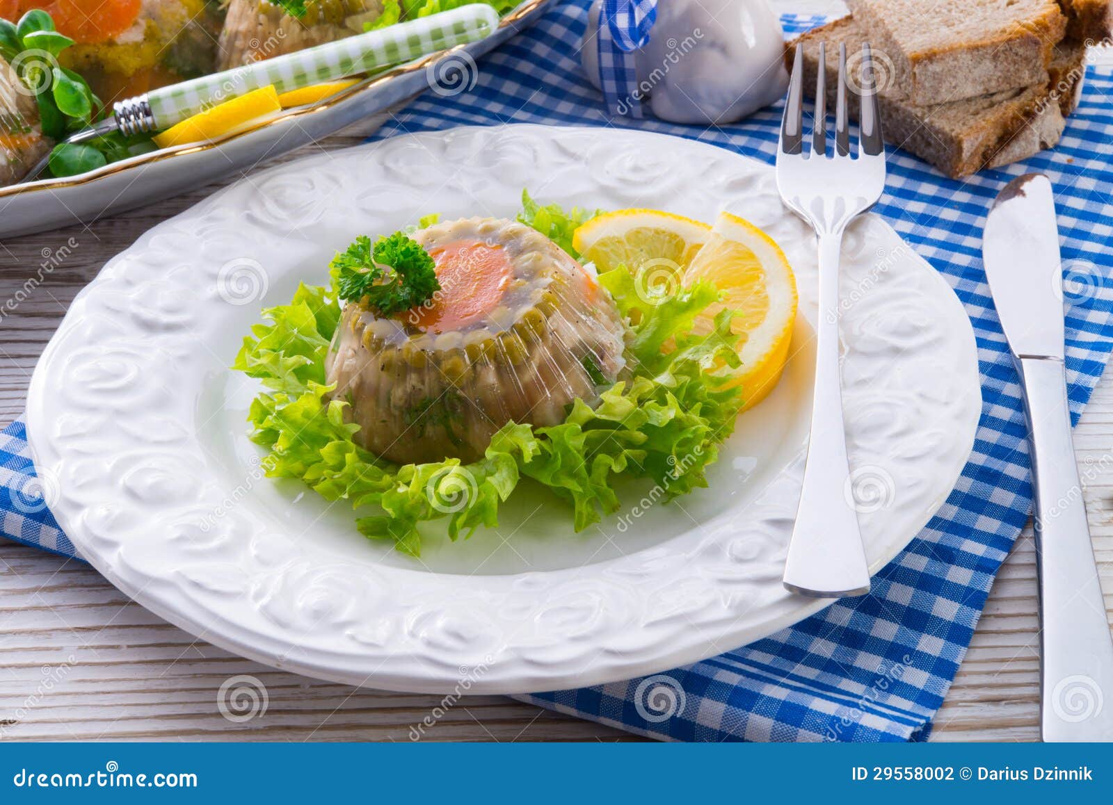 Meat aspic stock photo. Image of dinner, cooked, leaf - 29558002