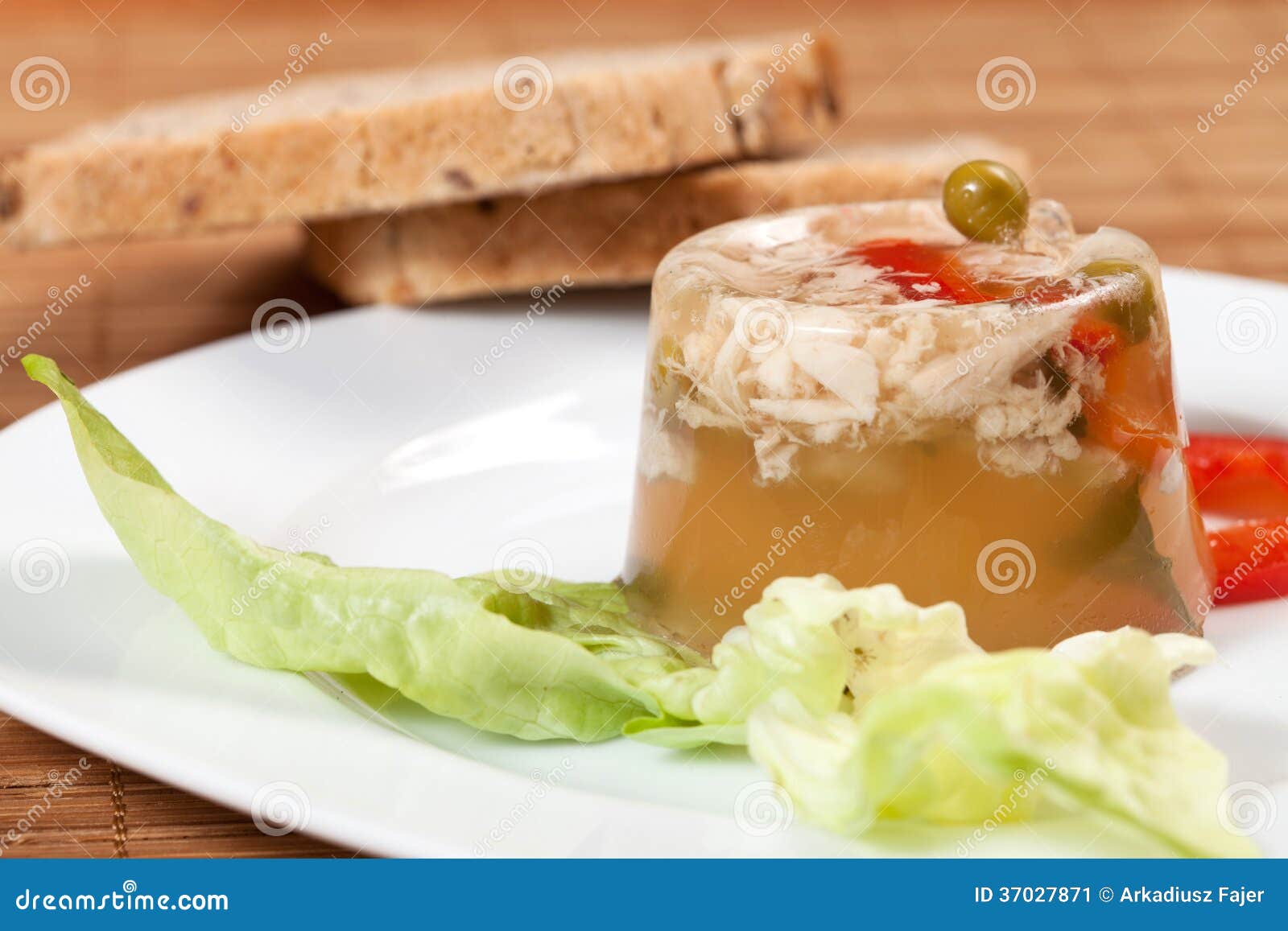 Meat aspic stock image. Image of dinner, carrot, bean - 37027871