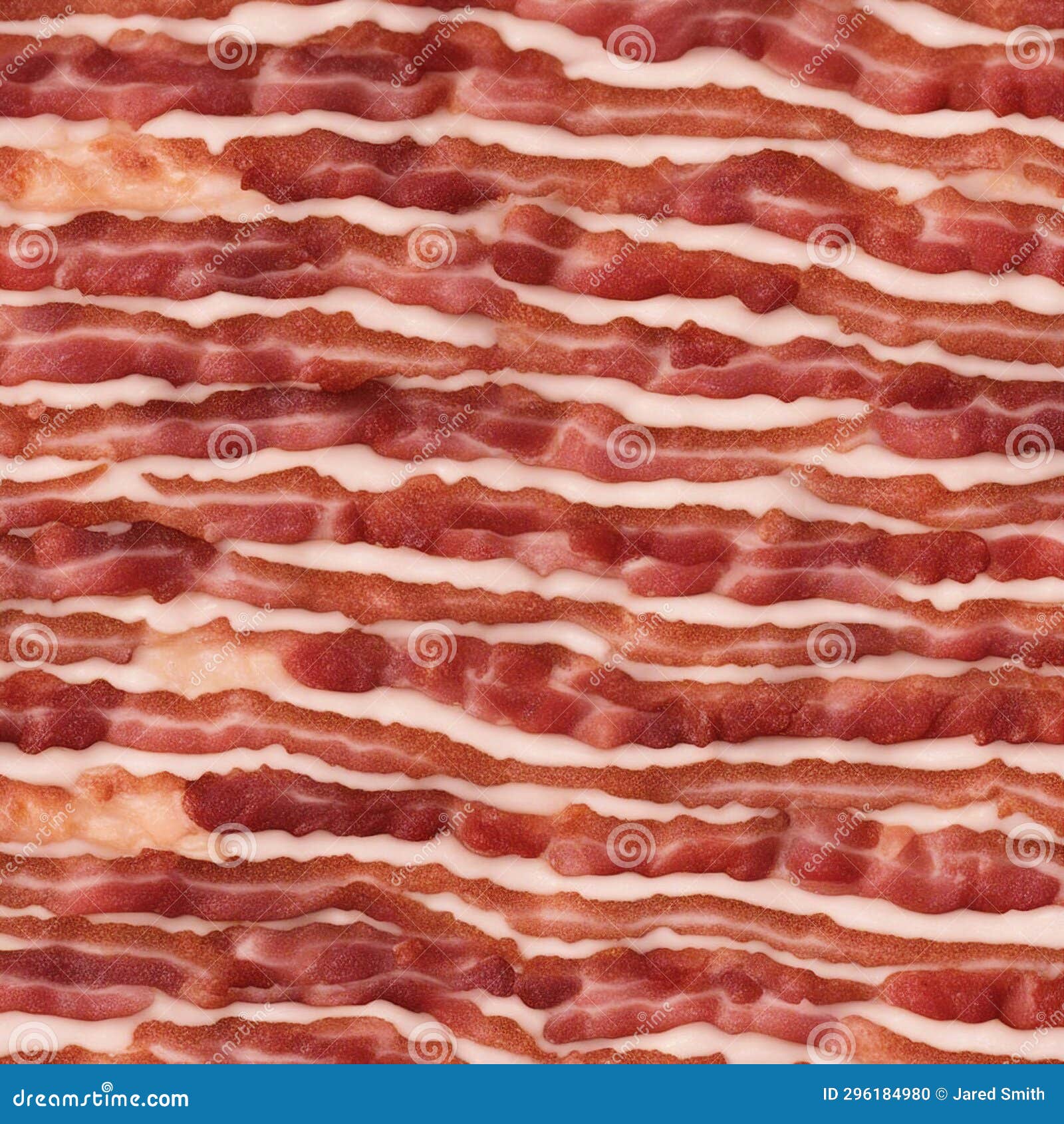 Meat Background Repeating Strips of Bacon Texture with a Cooked and ...