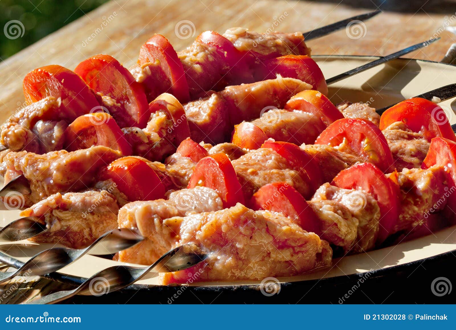Meat for barbecue stock photo. Image of fire, marinated - 21302028