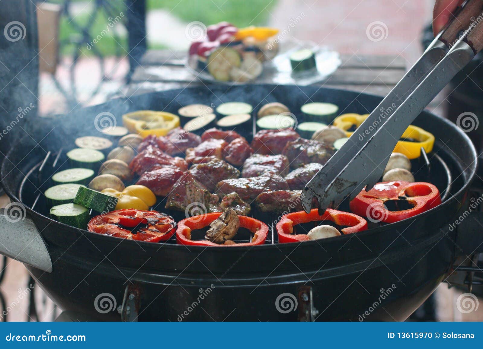 Meat barbeque stock photo. Image of smoke, marrow, grill - 13615970