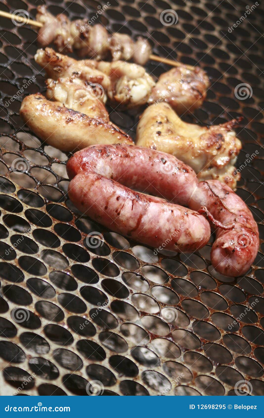 Meat Being Cooked on the BBQ Stock Image - Image of grill, sausages ...