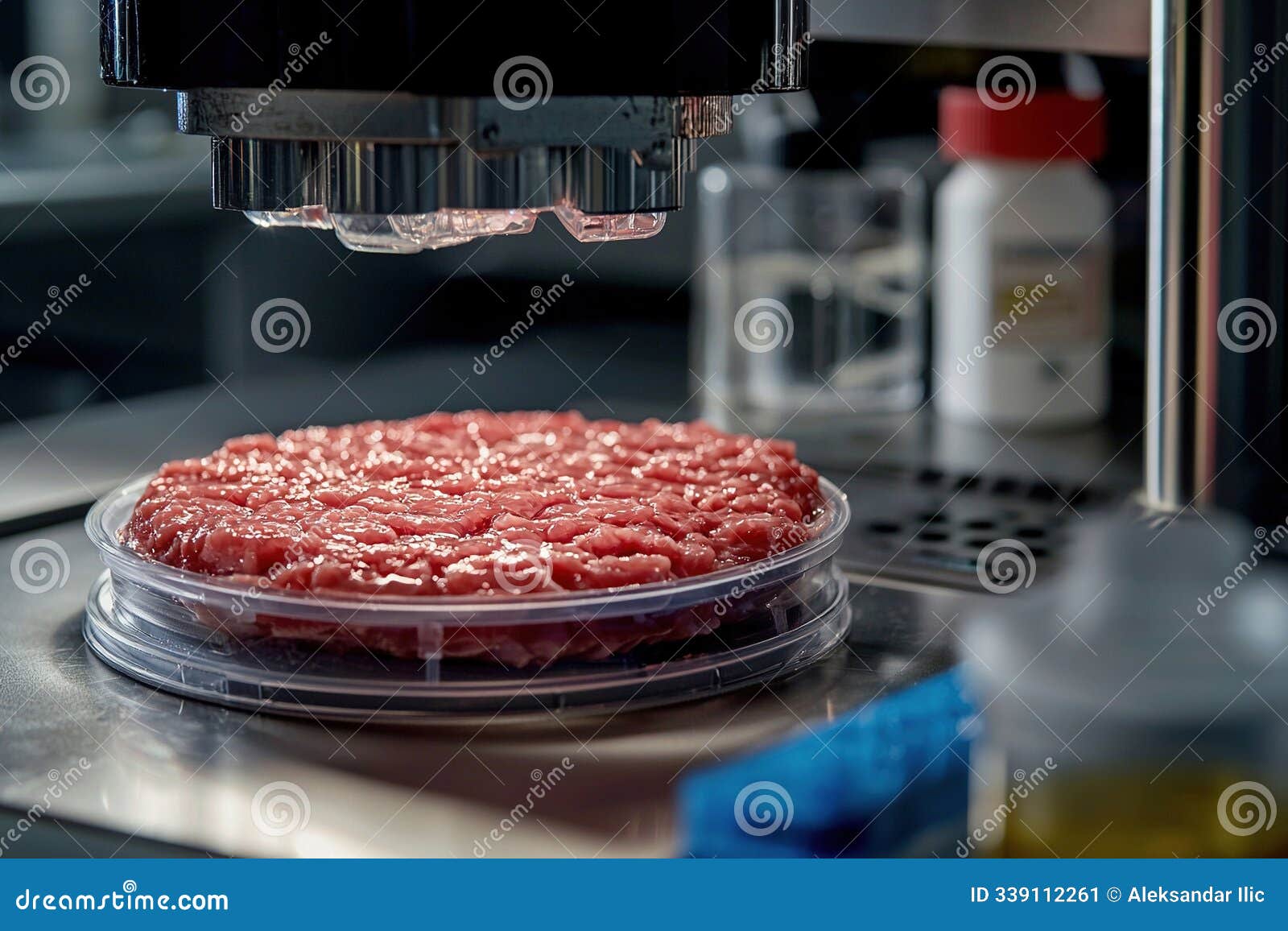 Meat Being Inspected in a Laboratory. Generative Ai Stock Image - Image ...