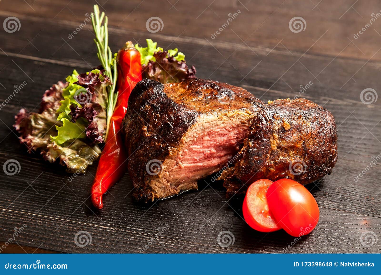 Meat with Blood on the Board. European Cuisine Stock Photo - Image of ...