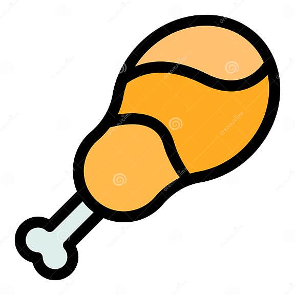 Meat Bone Icon Color Outline Vector Stock Vector - Illustration of line ...