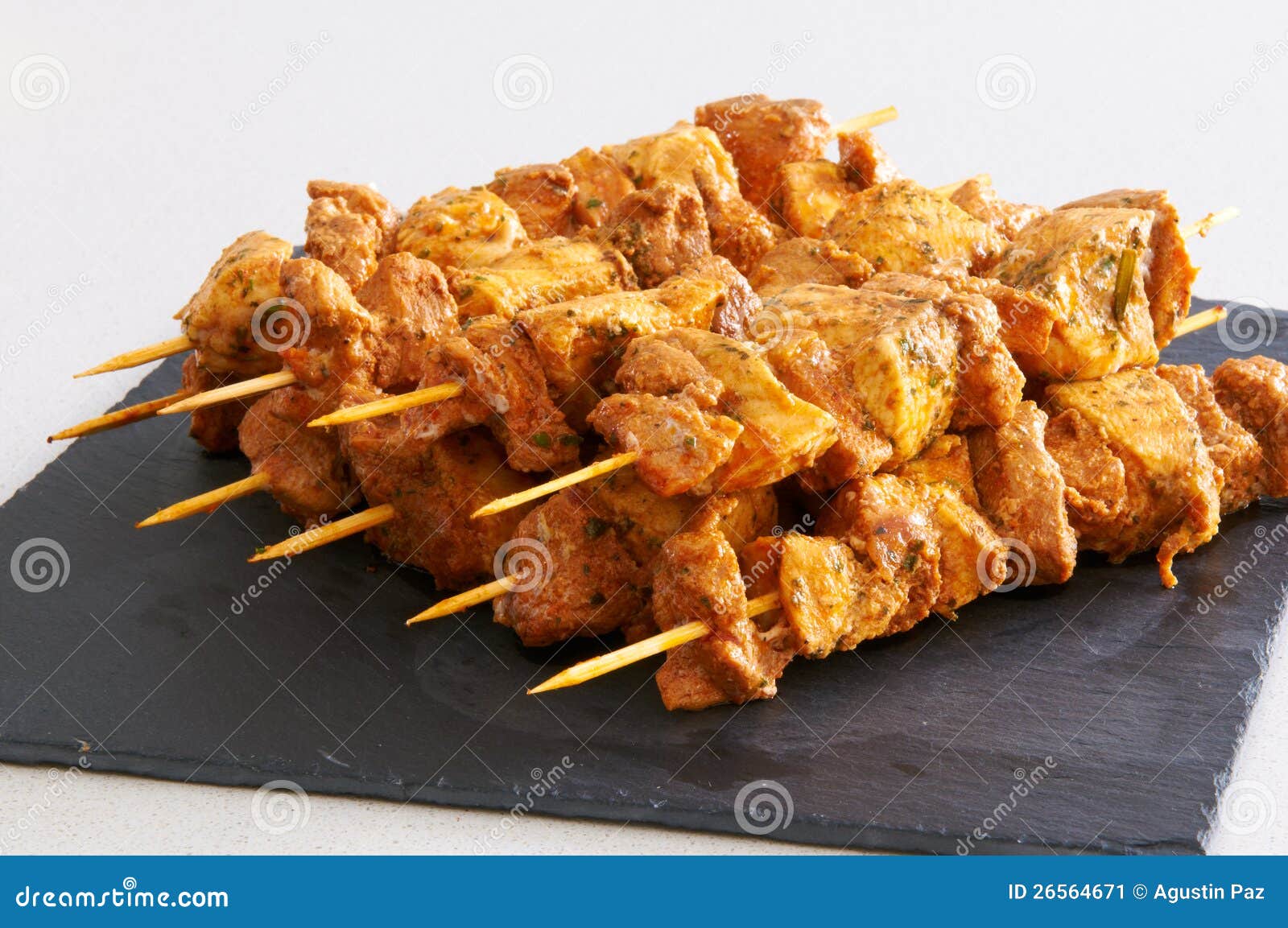 Meat Brochettes on a Slate Tray Stock Image - Image of dish, beef: 26564671