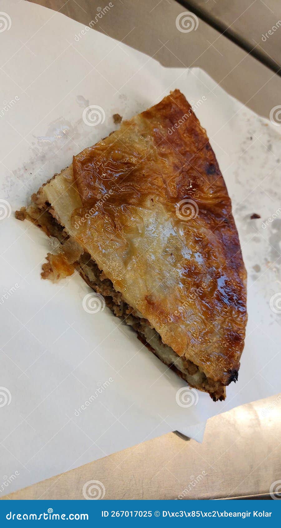 Meat burek as fast food stock image. Image of snack - 267017025