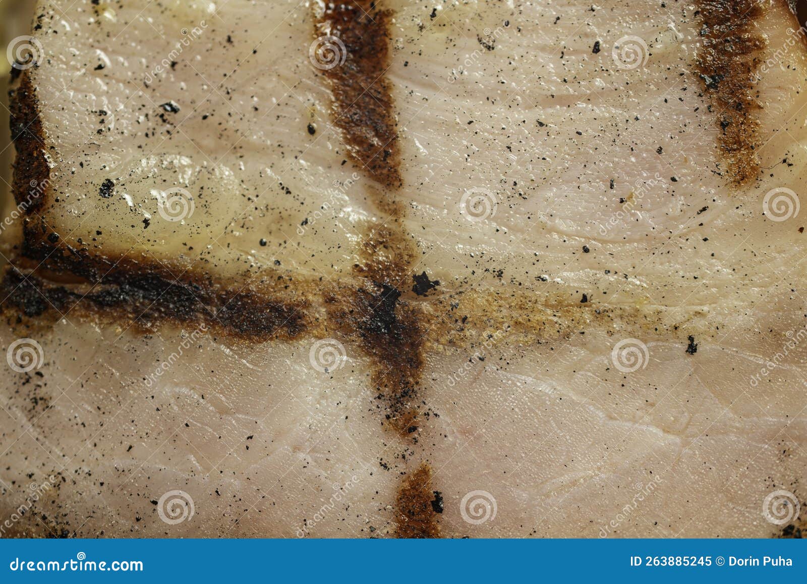 Meat with Burn Marks from a Grill, Soft Focus Stock Image - Image of ...